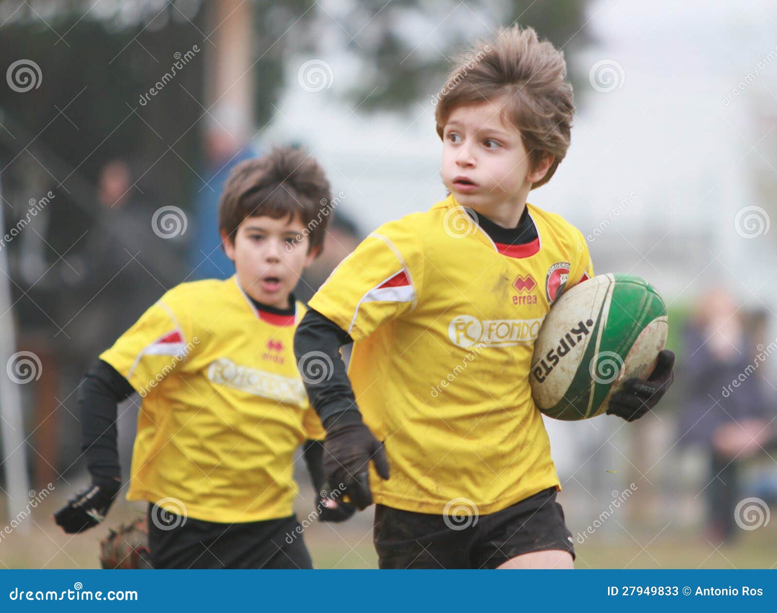 Boys, Under 8 Aged, Yellow Jacket Play Rugby Editorial Stock Photo ...