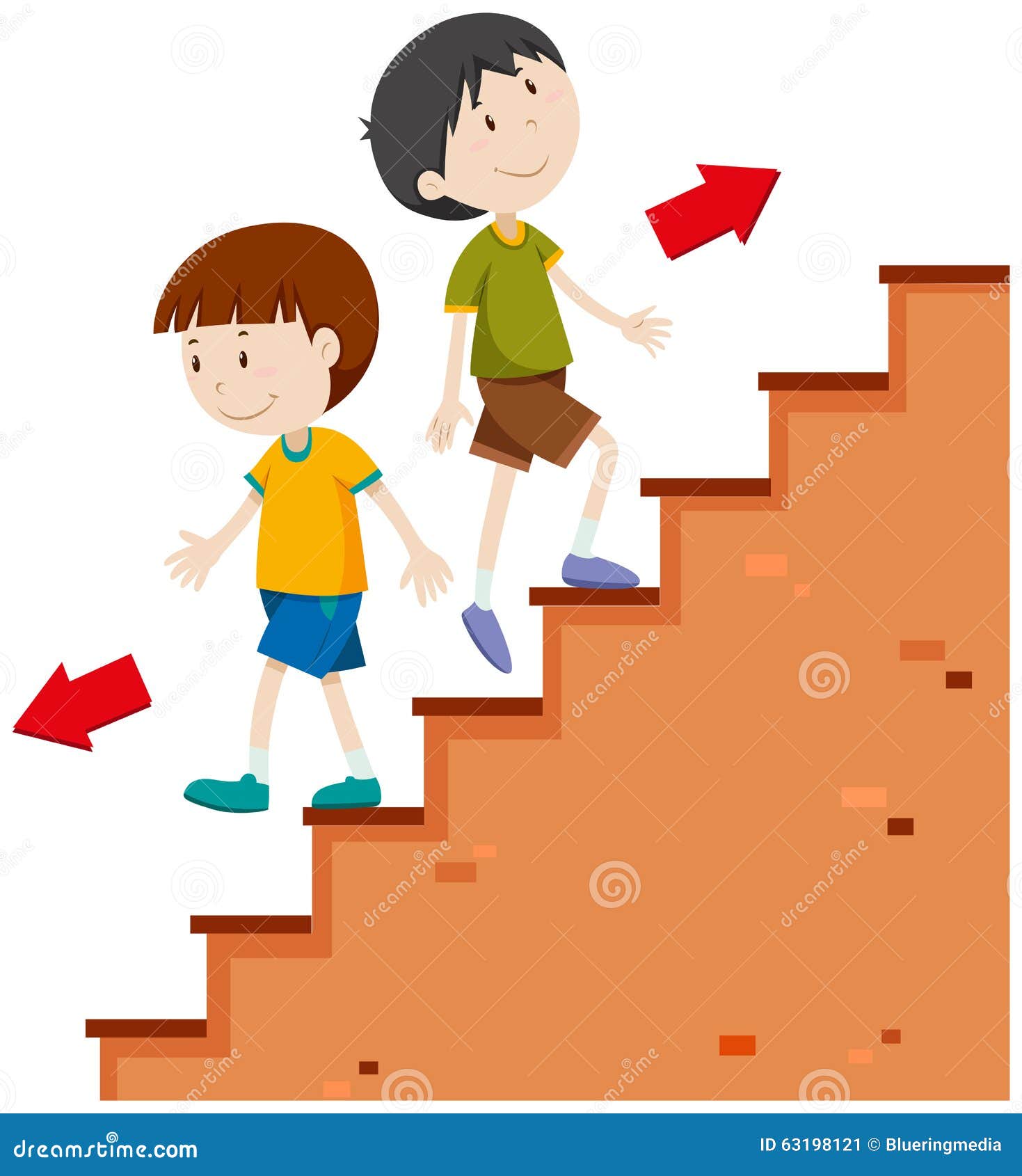 Opposite Upstairs And Downstairs Cartoon Vector | CartoonDealer.com ...