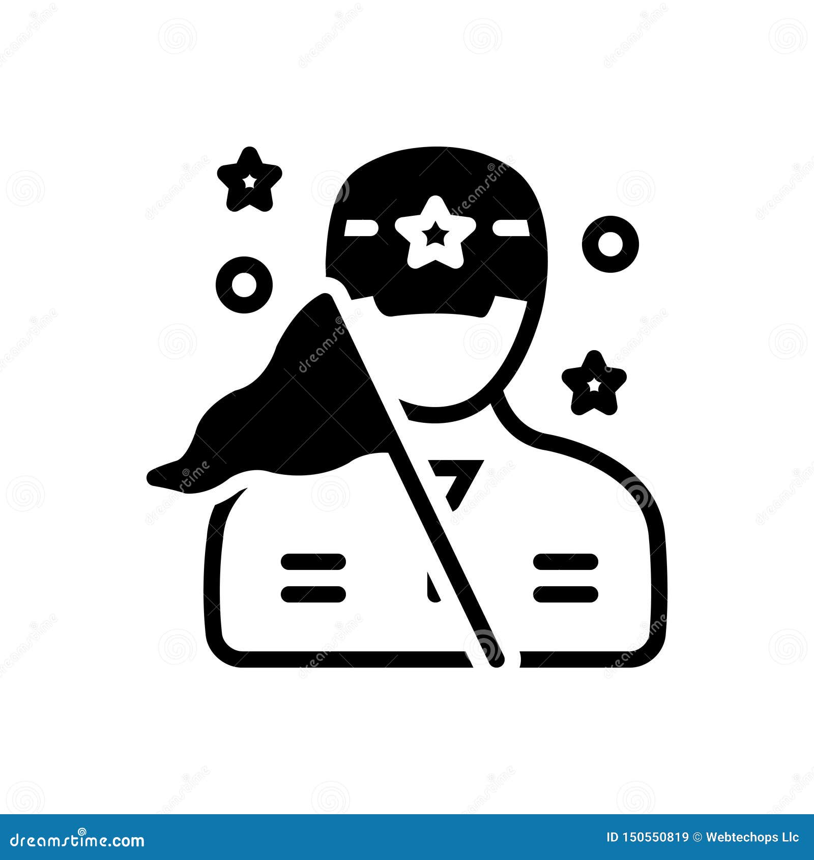 Black Solid Icon for Boyscout, Scout and Flag Stock Vector ...