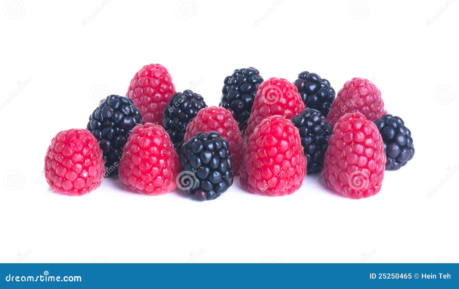 Boysenberries and Raspberries on White Background Stock Image - Image ...