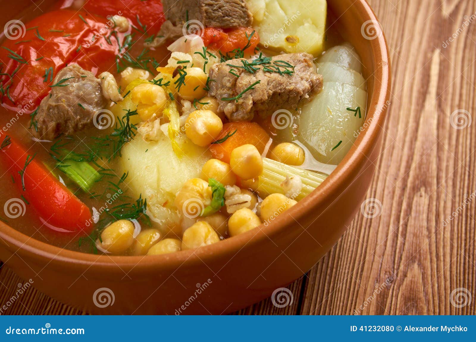 Bozbash stock photo. Image of plate, spice, lamb, meal - 41232080