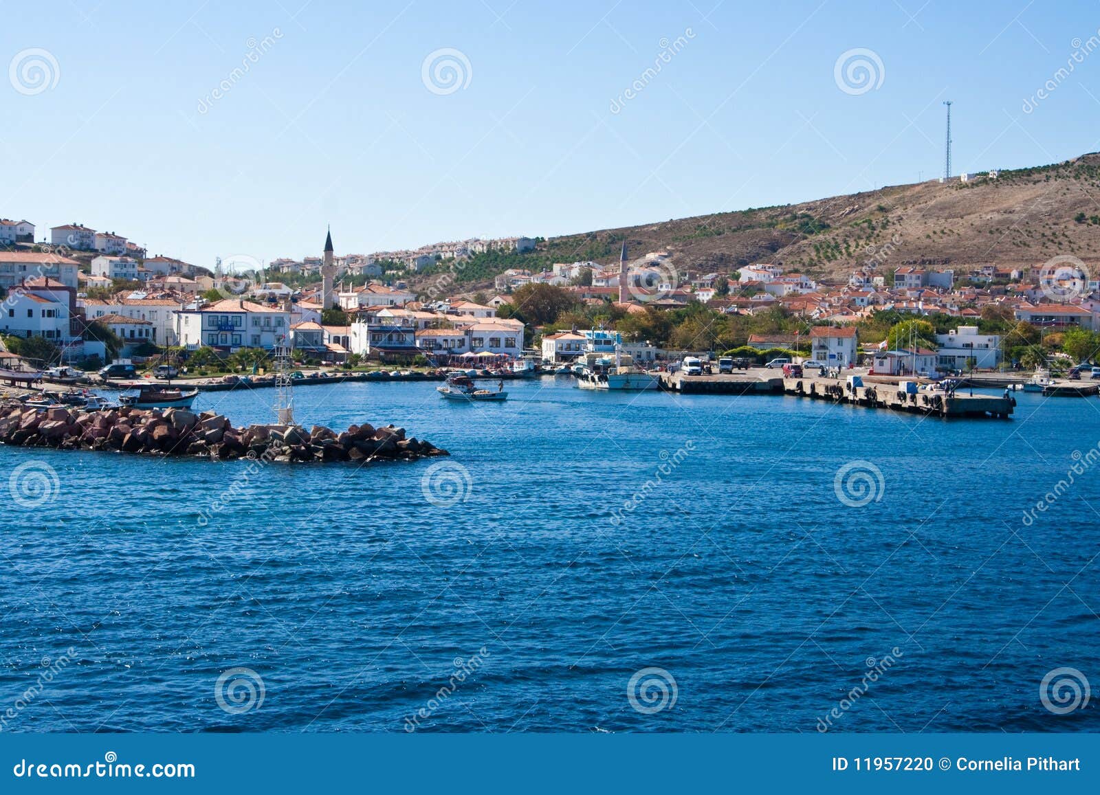 Bozcaada in Turkey stock photo. Image of port, brown - 11957220
