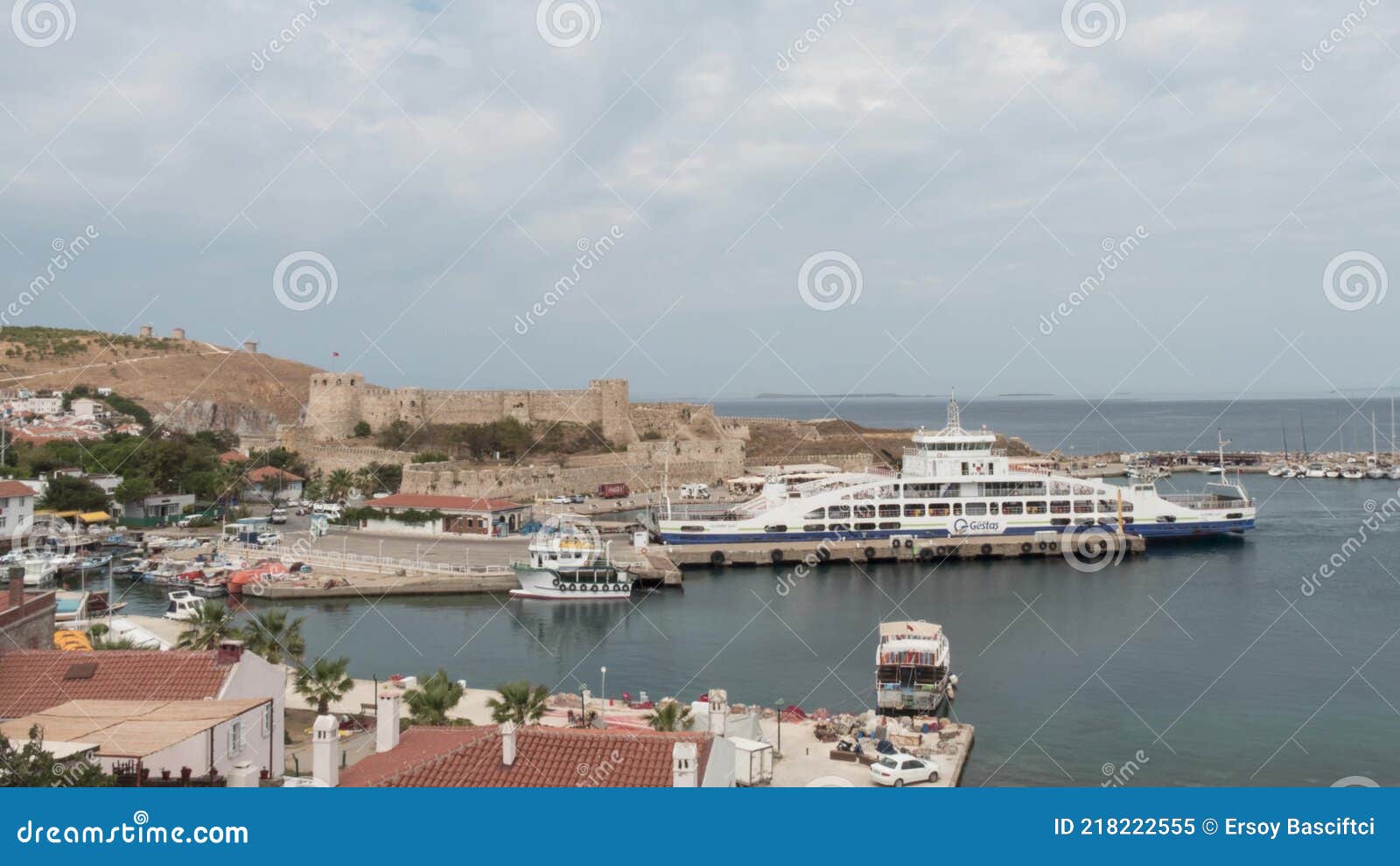 Bozcaada, Turkey - SEPTEMBER 25, 2020: Gestas Ferry Docking To The ...