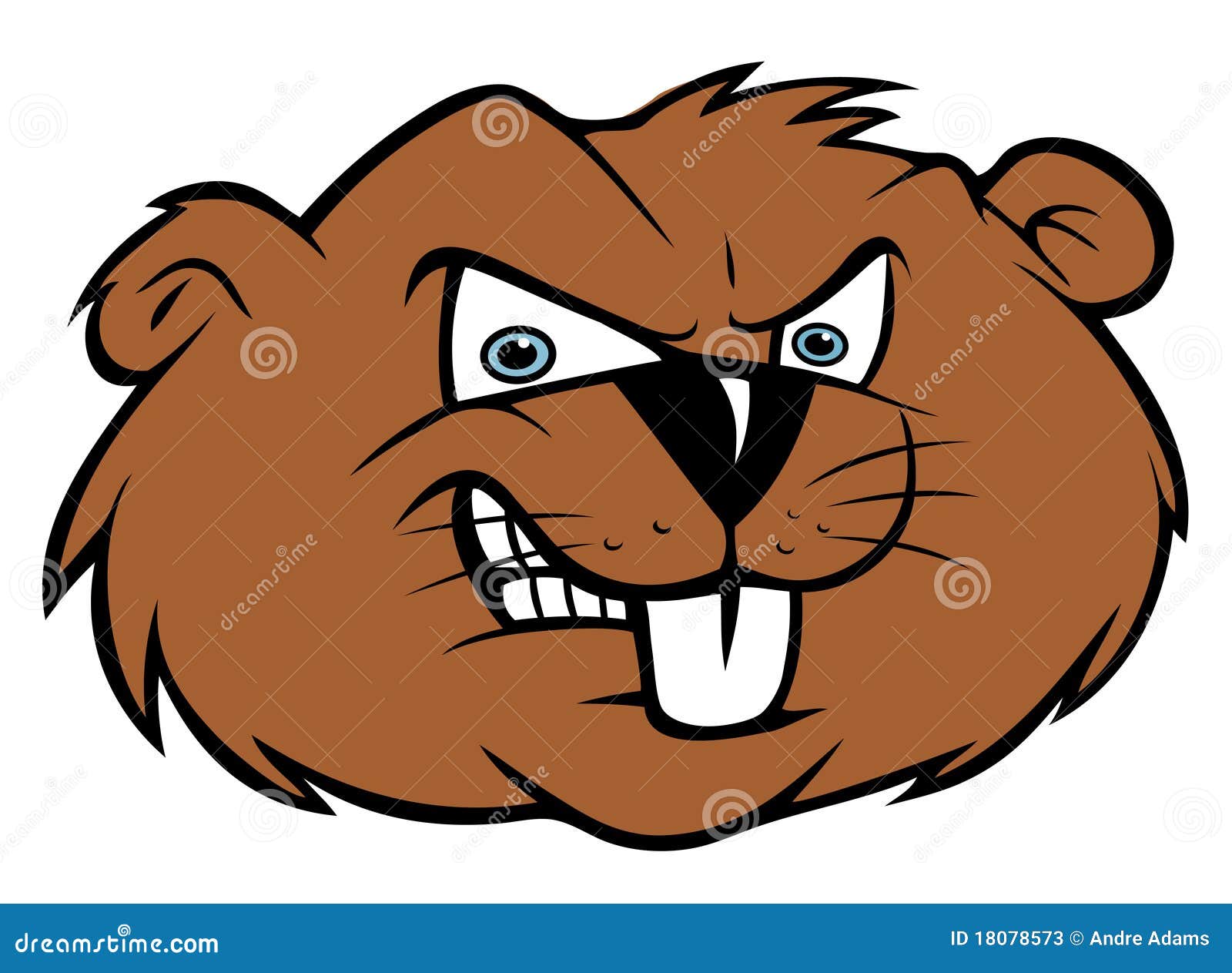 Boze bever vector illustratie. Illustration of hout, sporten - 18078573