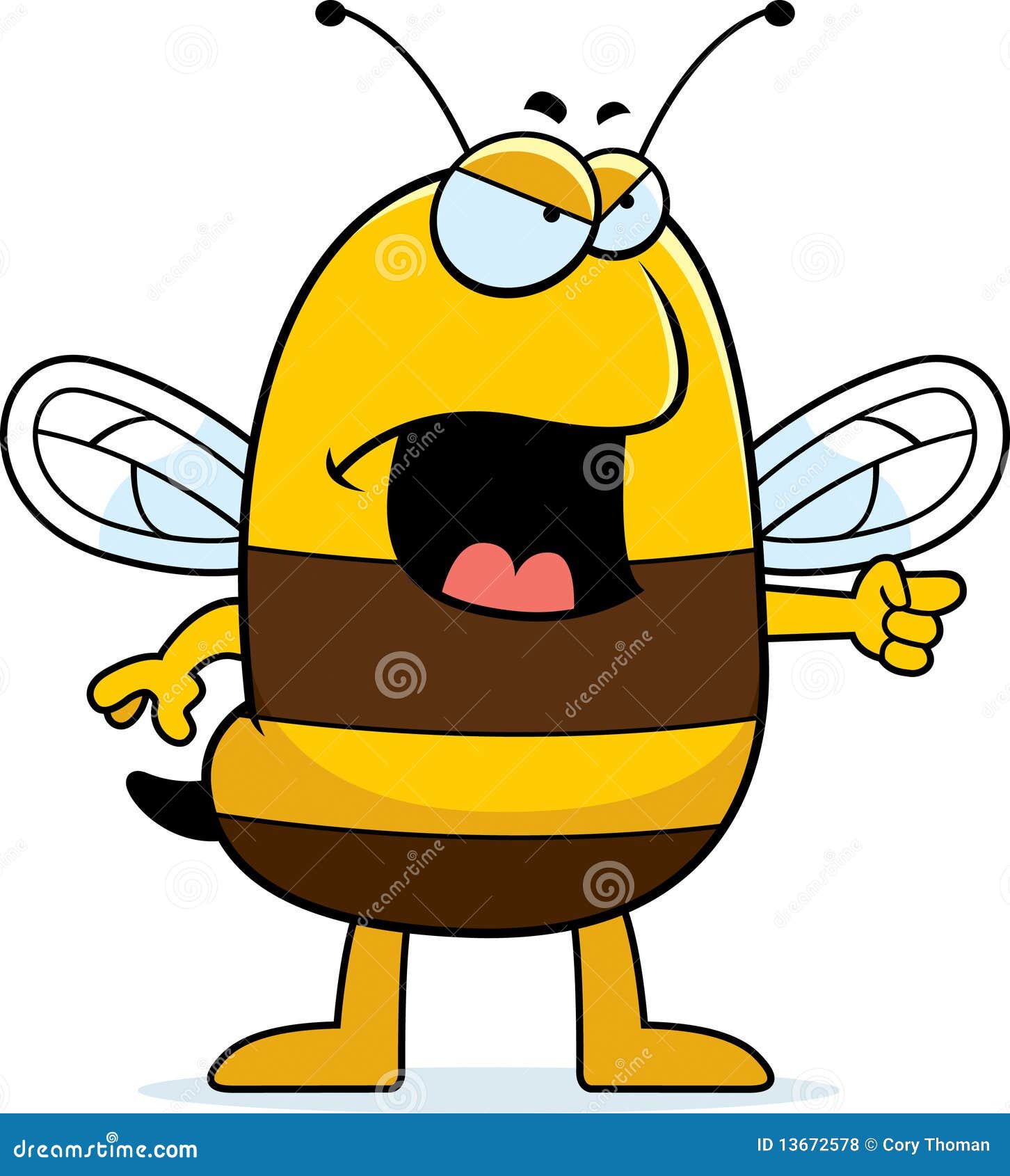 Boze Bij vector illustratie. Illustration of woedend - 13672578