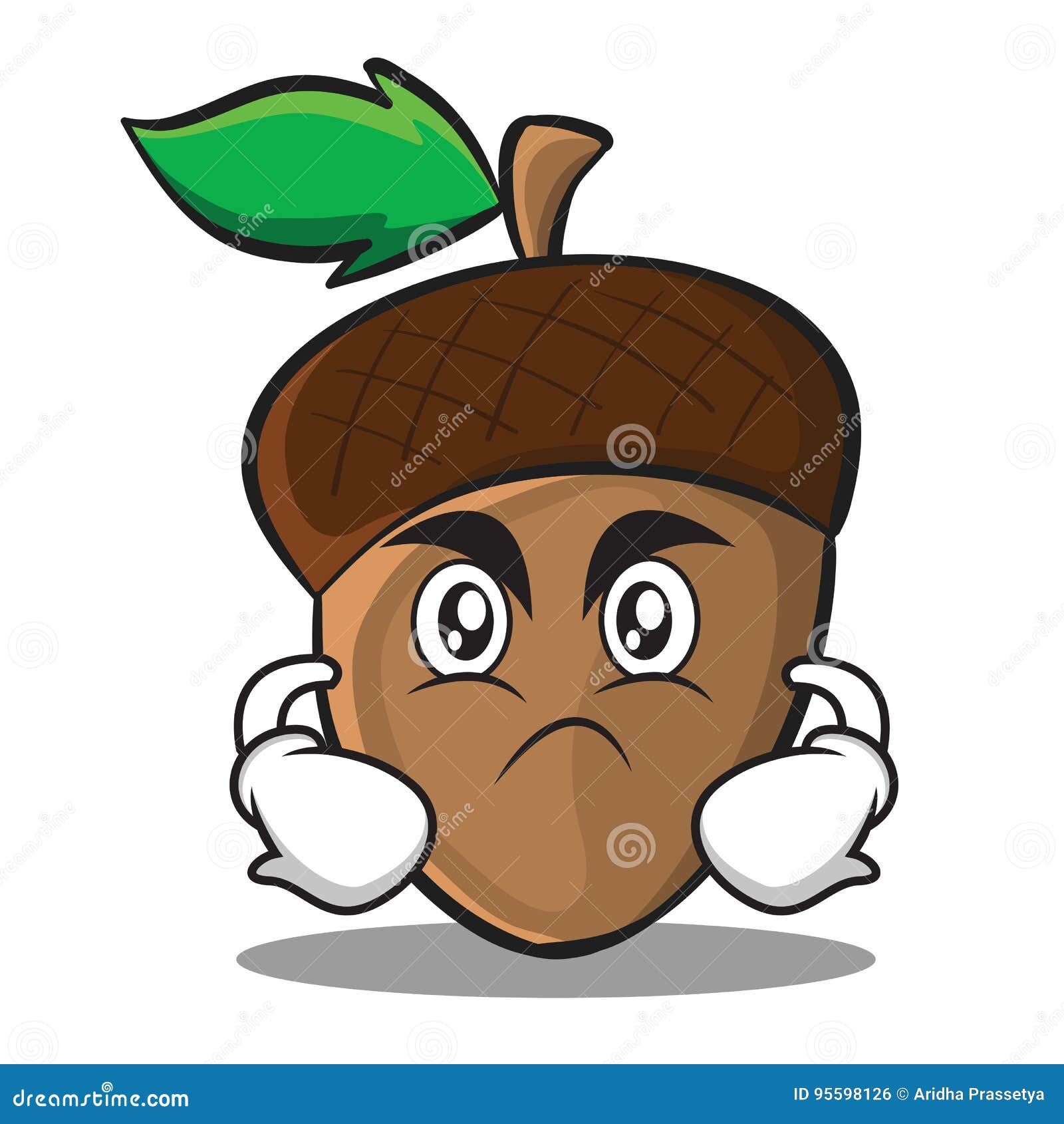 Boze Het Karakterstijl Van Het Eikelbeeldverhaal Vector Illustratie ...