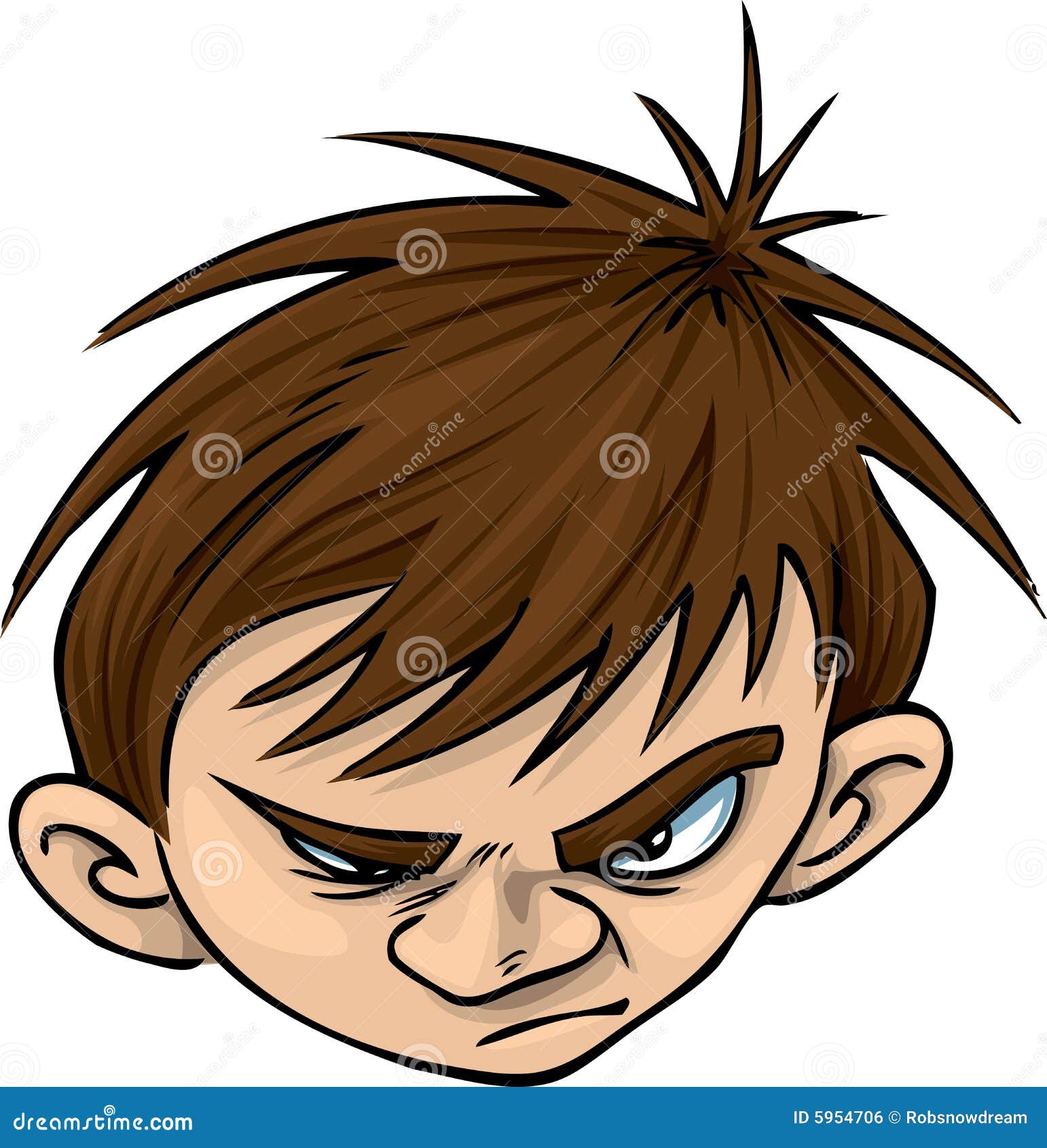 Boze jongen vector illustratie. Illustration of karikatuur - 5954706