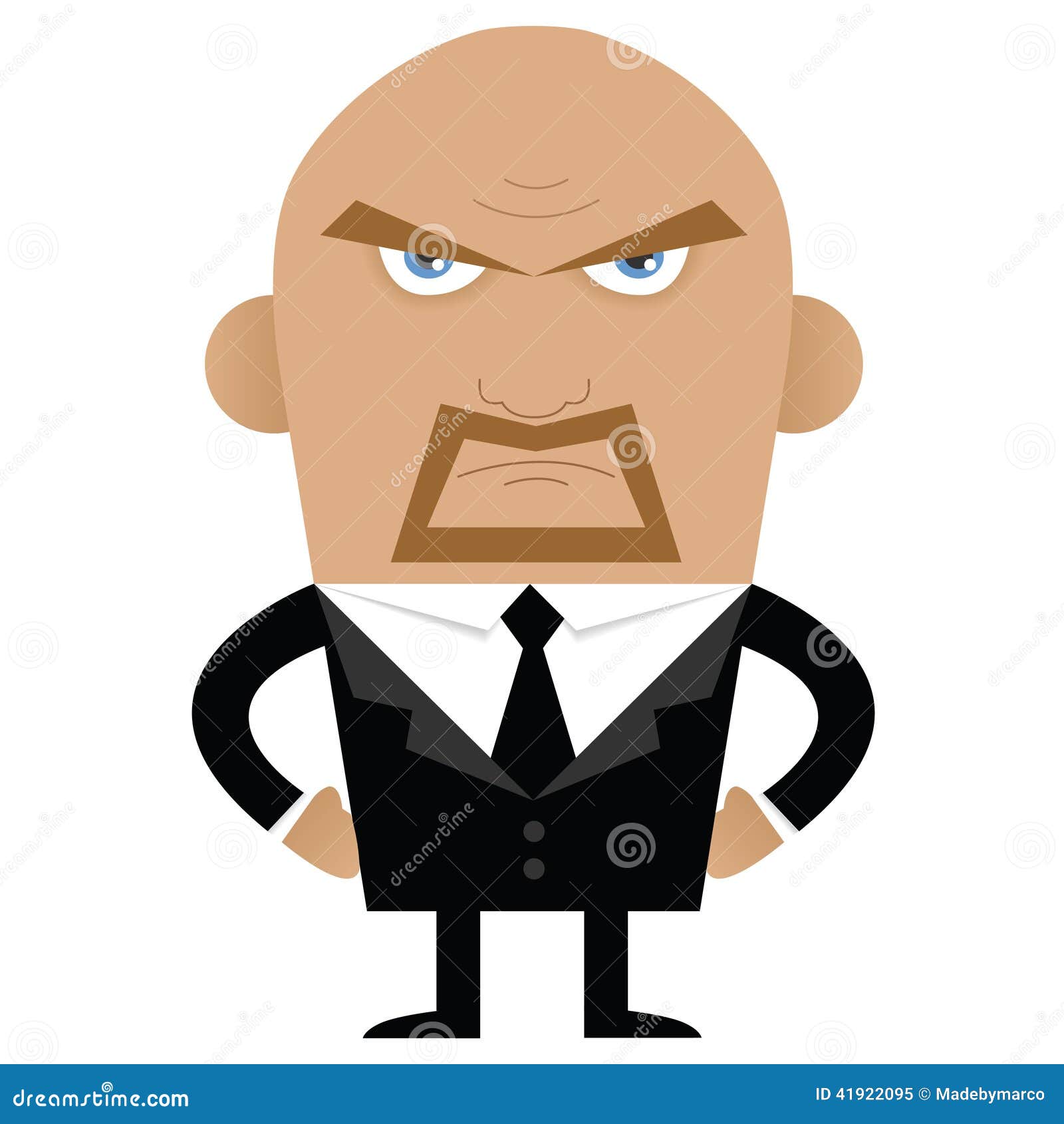 Boze Kale Mens in Volledig Kostuum Stock Illustratie - Illustration of ...