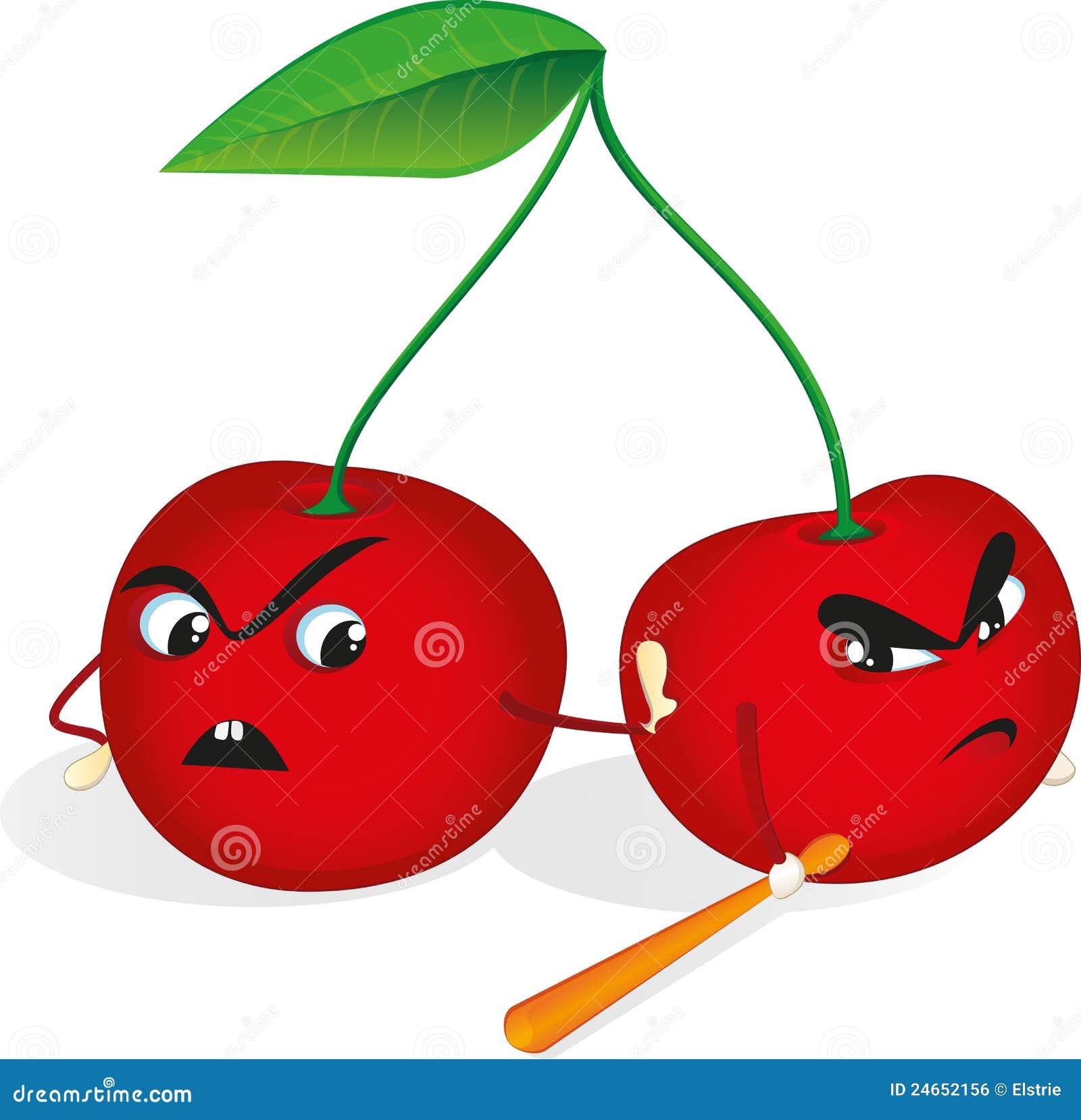 Boze kersen stock illustratie. Illustration of kers, emoties - 24652156