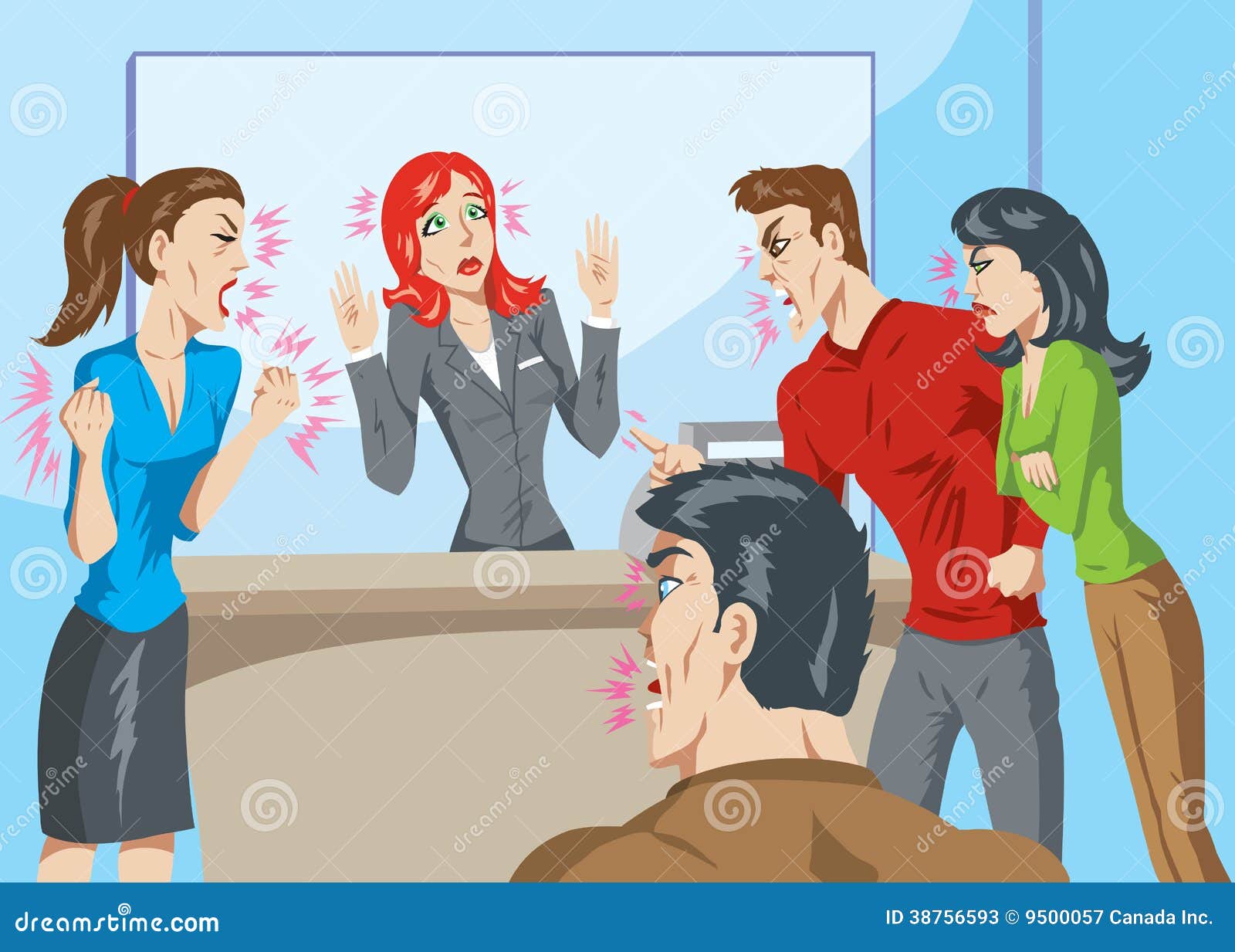 Boze klanten stock illustratie. Illustration of behoud - 38756593