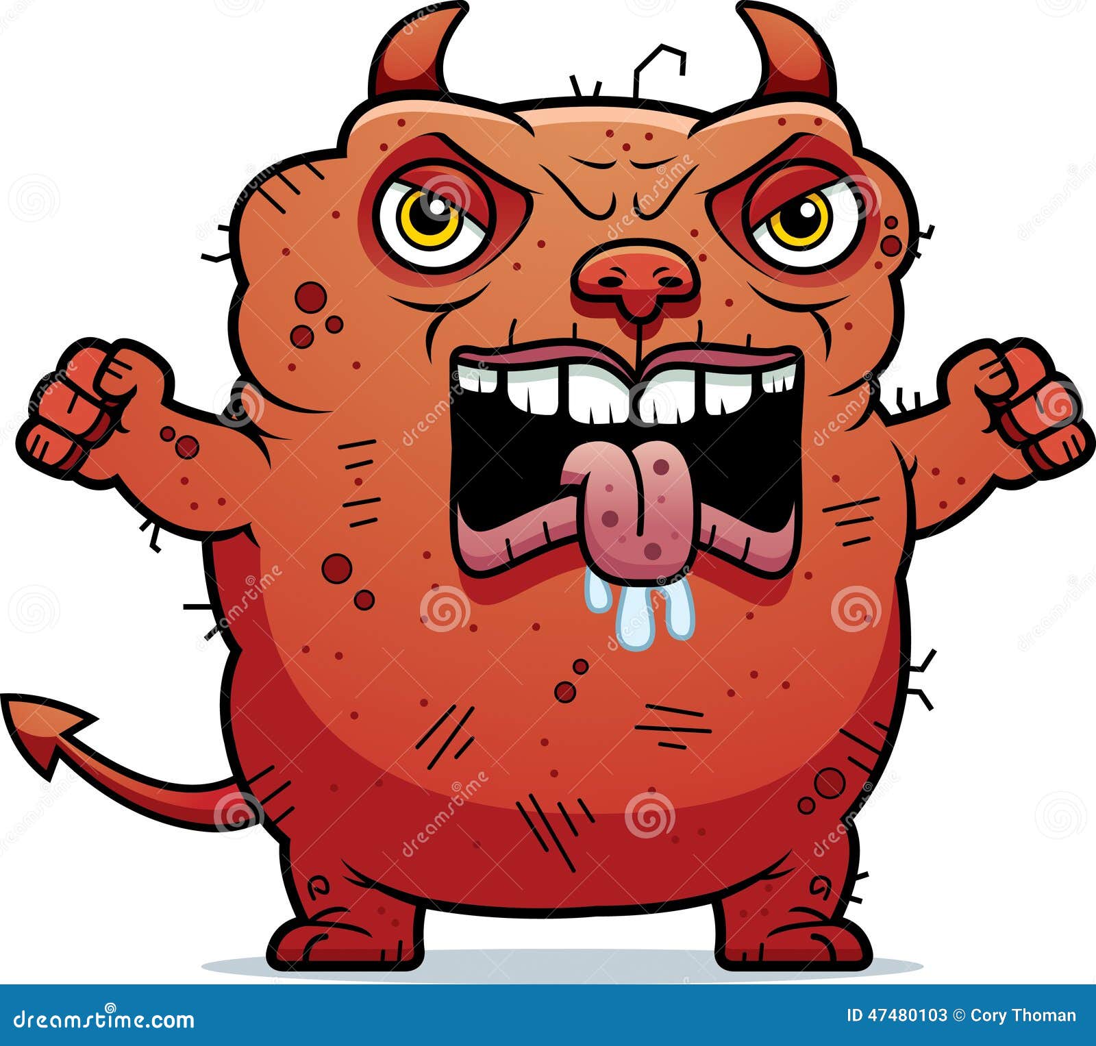 Boze Lelijke Duivel vector illustratie. Illustration of duivel - 47480103