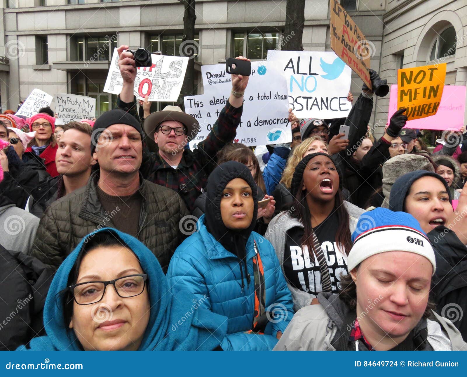 Boze Menigte Bij De Inaugurele Parade Redactionele Stock Afbeelding ...
