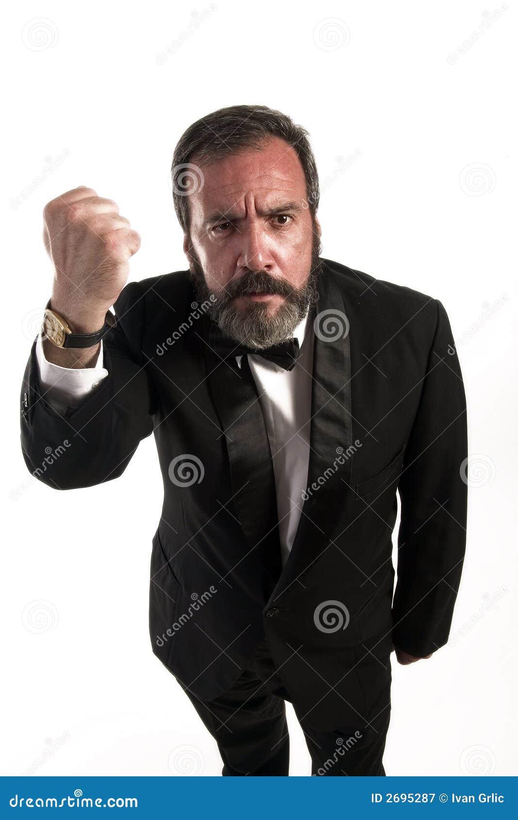 Boze mens stock afbeelding. Image of snor, schuld, mening - 2695287