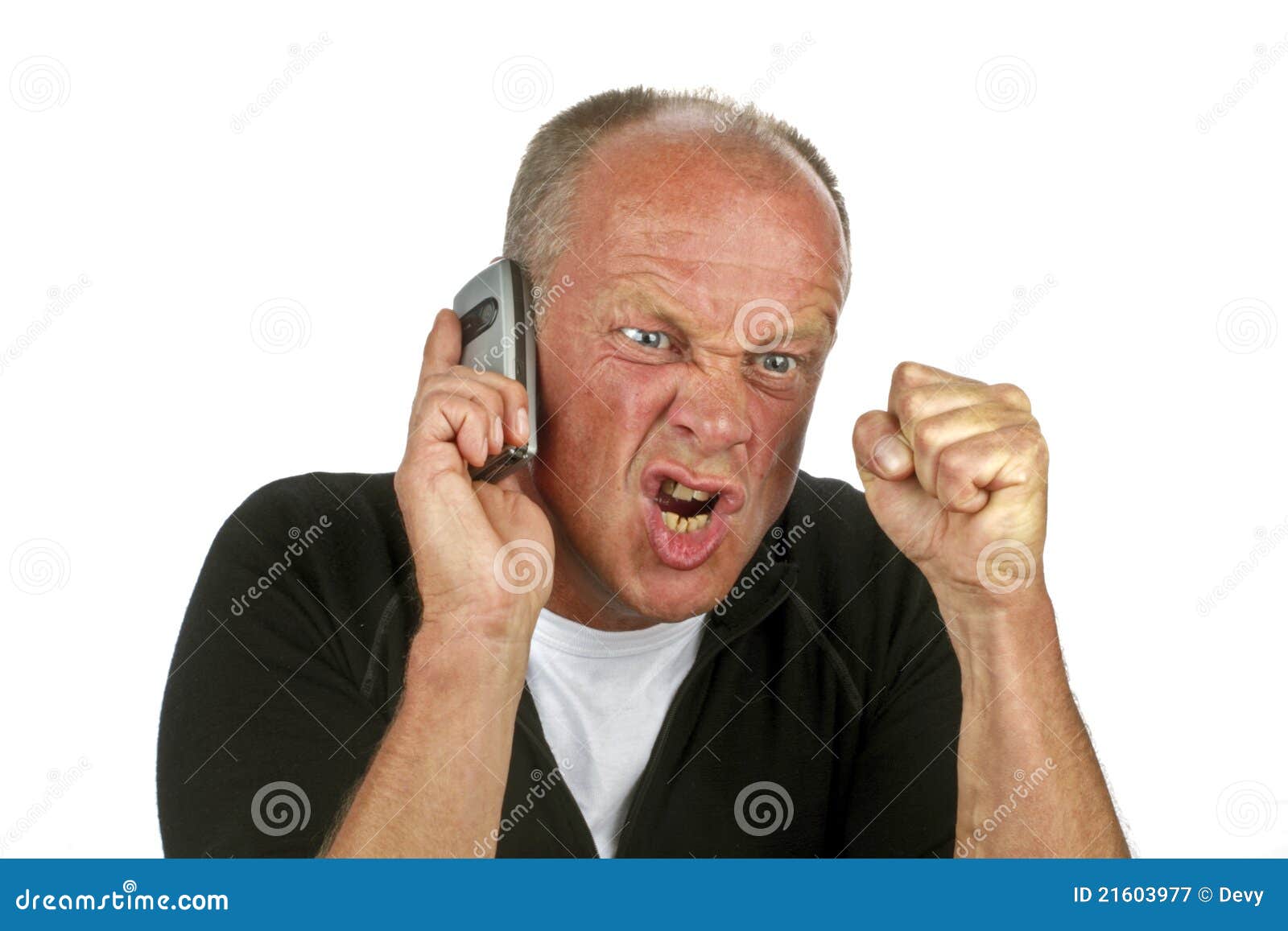 Boze mens op de telefoon stock afbeelding. Image of mannetje - 21603977