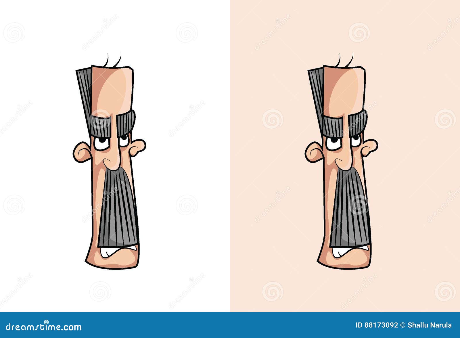 Boze Oom Cartoon Face stock illustratie. Illustration of kinderen ...