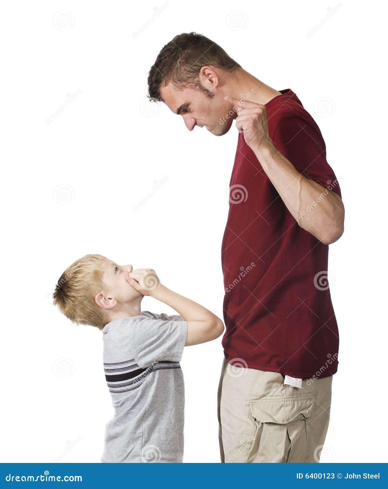 Boze ouder stock afbeelding. Image of haar, vuist, vader - 6400123