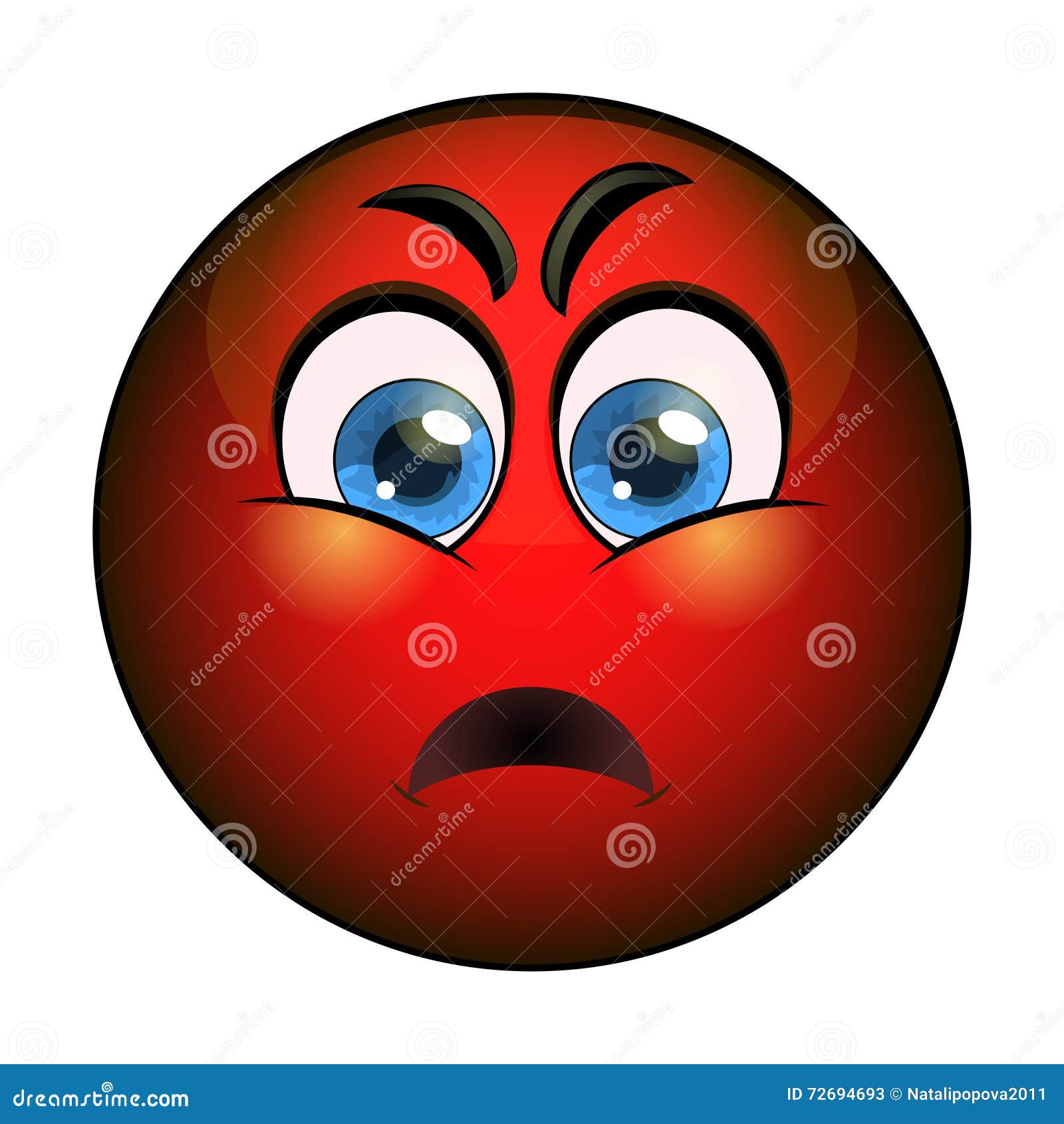 Boze Rode Smiley Emoticon Vectorvoorraad Vector Illustratie ...