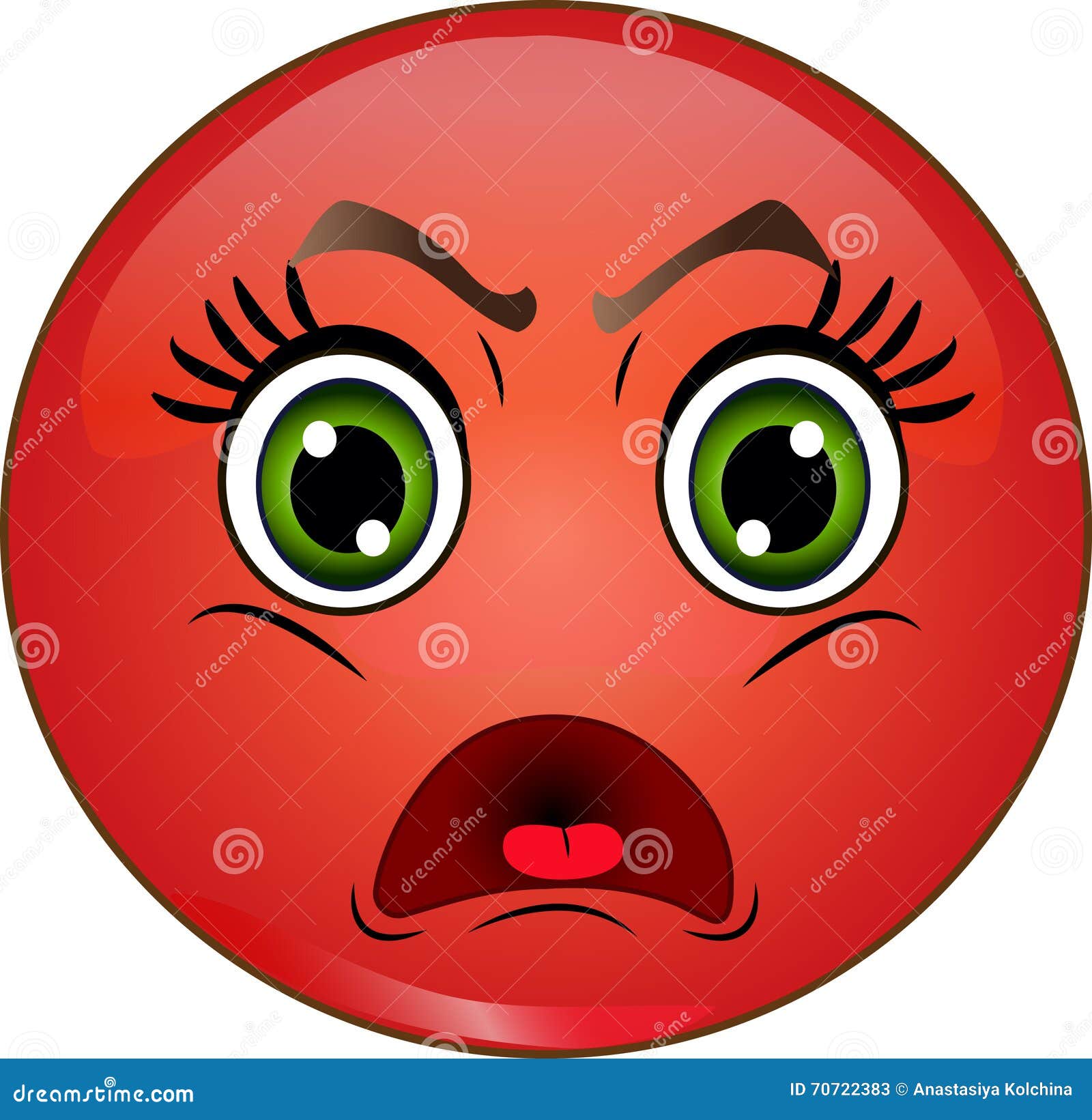 Boze smiley emoticon vector illustratie. Illustration of agressief ...