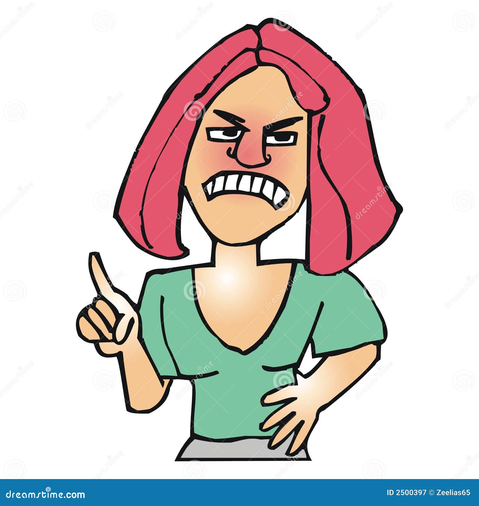 Boze vrouw vector illustratie. Illustration of klem, illustratie - 2500397