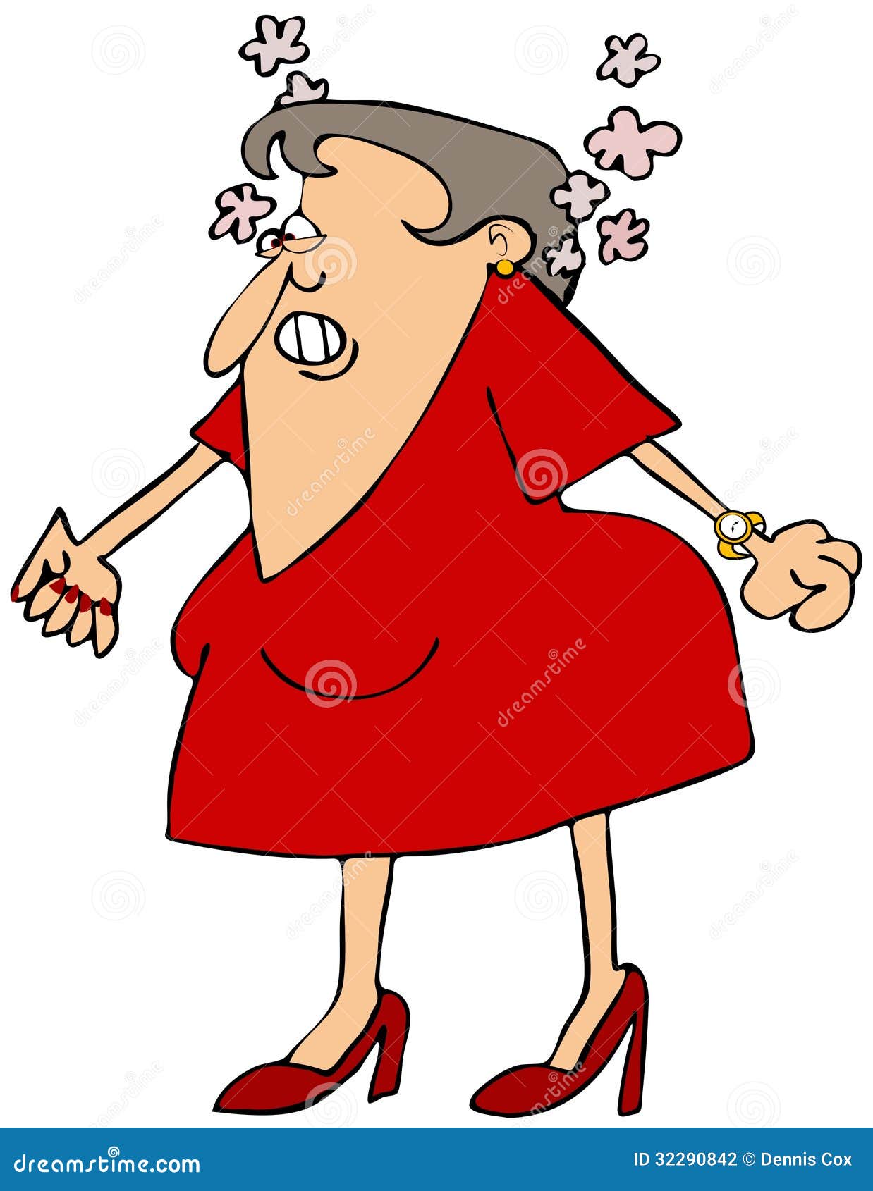 Boze vrouw stock illustratie. Illustration of boos, beeldverhaal - 32290842