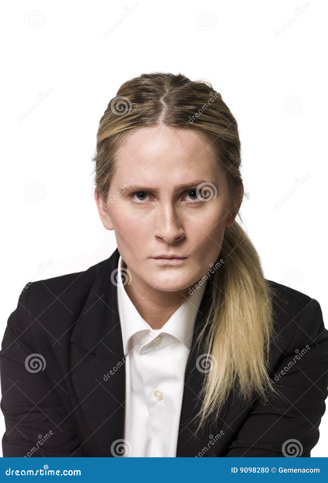 Boze vrouw stock foto. Image of boos, moeilijk, haar, kleding - 9098280