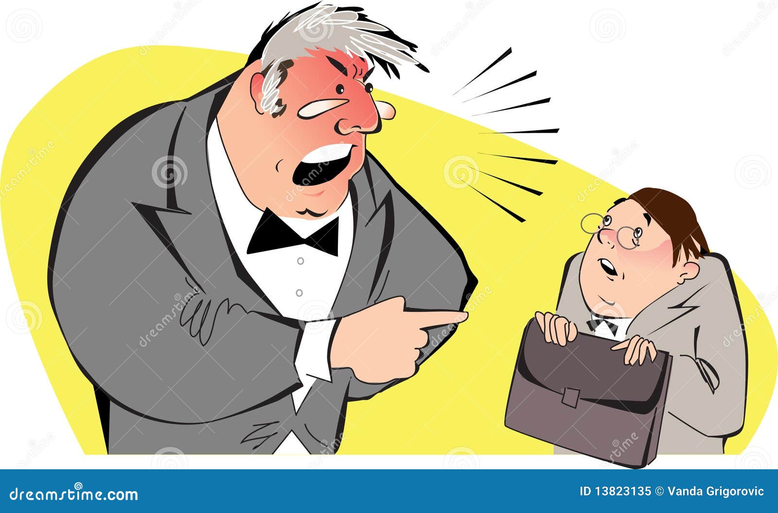 Boze werkgever vector illustratie. Illustration of leider - 13823135