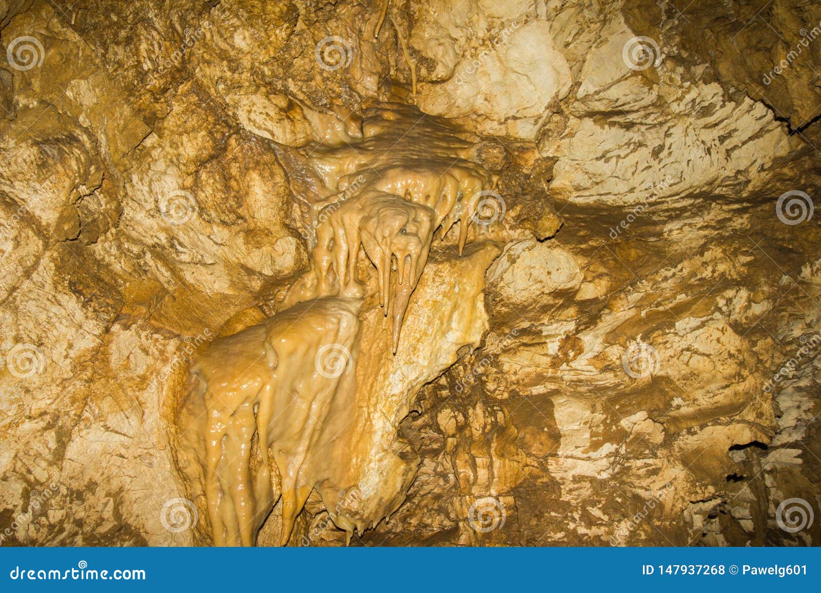 The Bozkov dolomite cave stock photo. Image of infiltration - 147937268