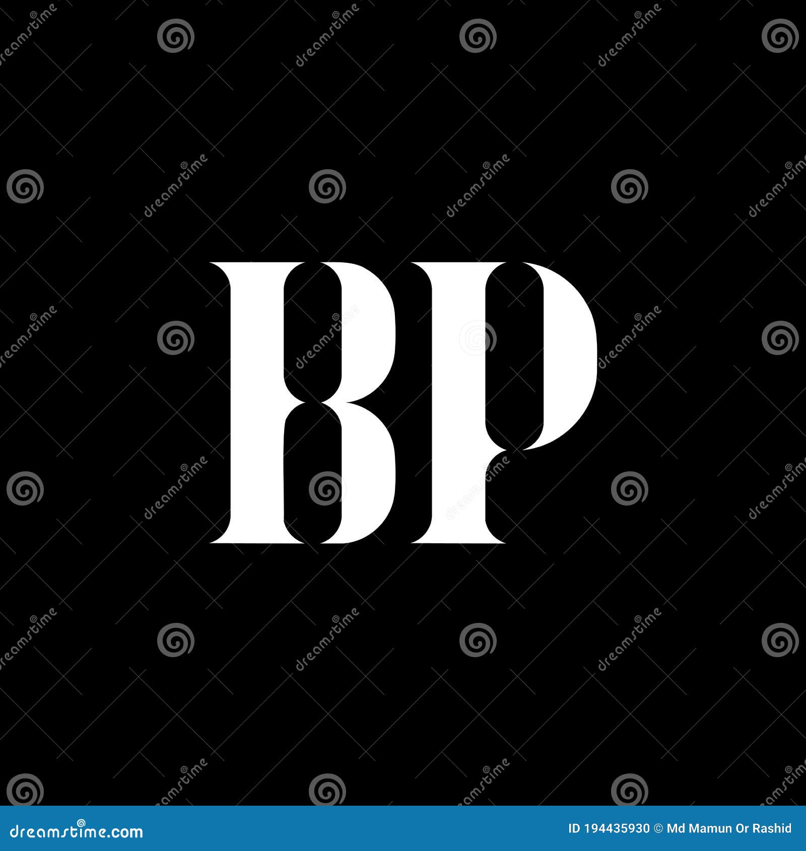 BP B P Letter Logo Design. Initial Letter BP Uppercase Monogram Logo ...