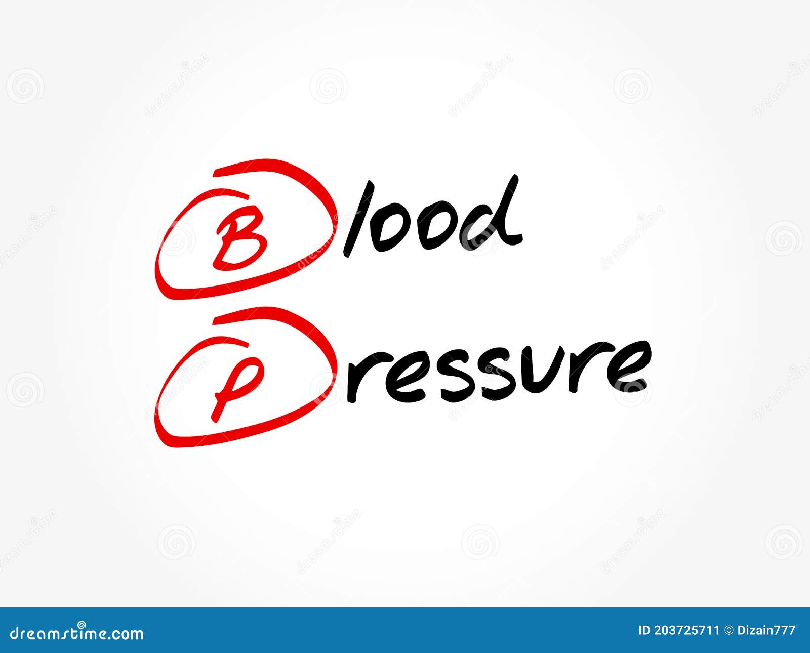BP - Blood Pressure Acronym Stock Illustration - Illustration of ...