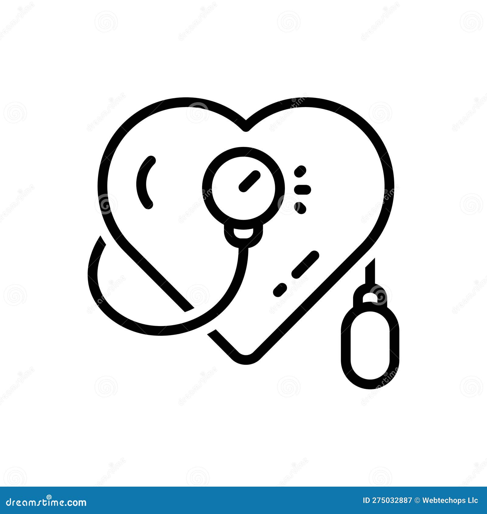Black Line Icon for Bp, Medical and Checkup Stock Vector - Illustration ...