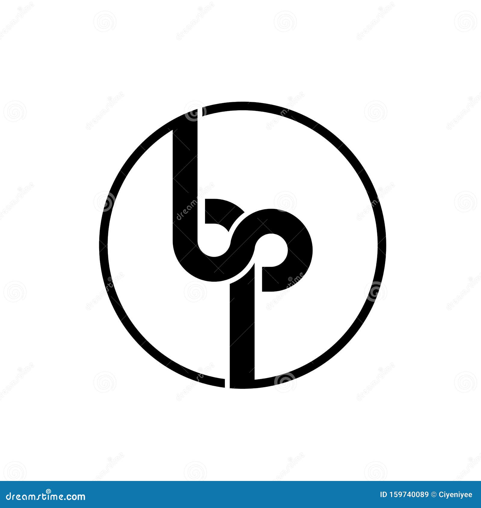 BP initial logo vector stock illustration. Illustration of logo - 159740089