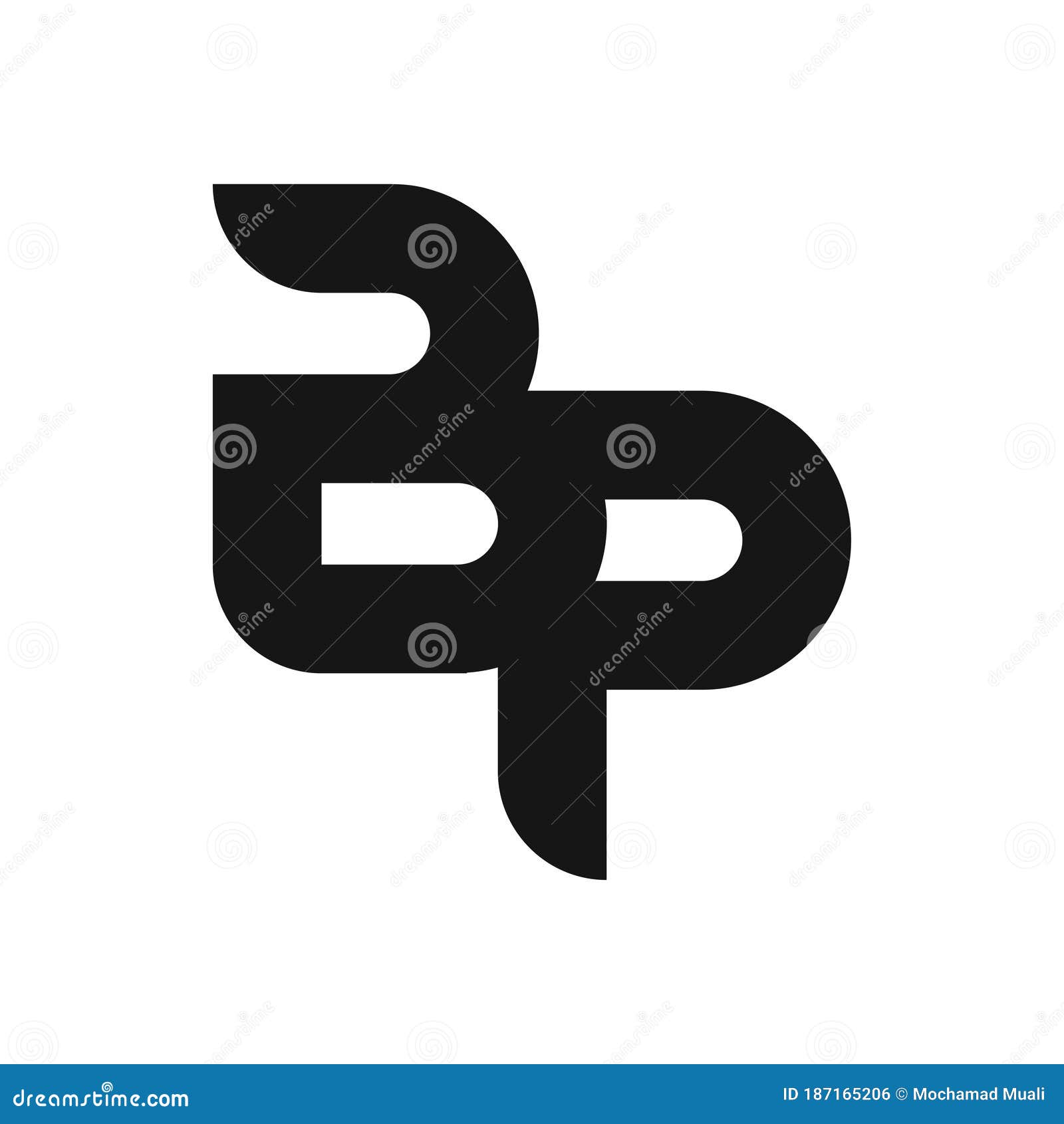 BP Letter Logo Design with Simple Style Stock Vector - Illustration of ...