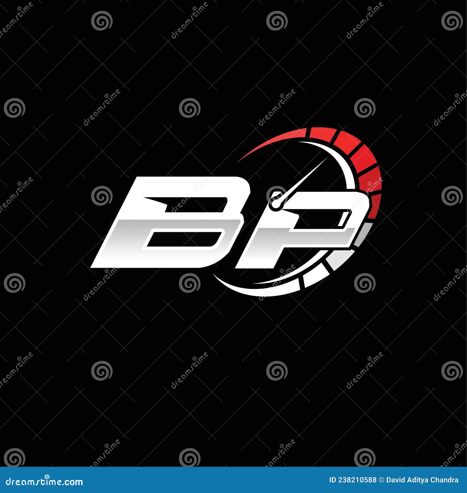 BP Logo Letter Speed Meter Racing Style Stock Vector - Illustration of ...