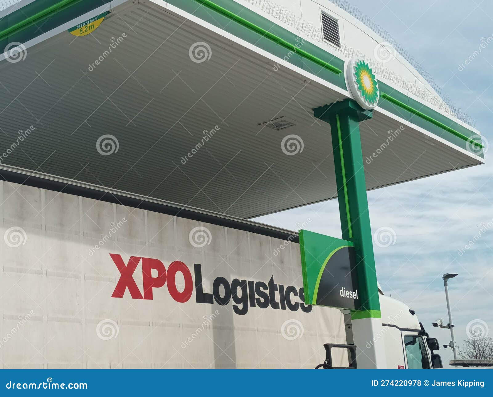 BP Lorry Filling Station Service Editorial Stock Photo - Image of ...