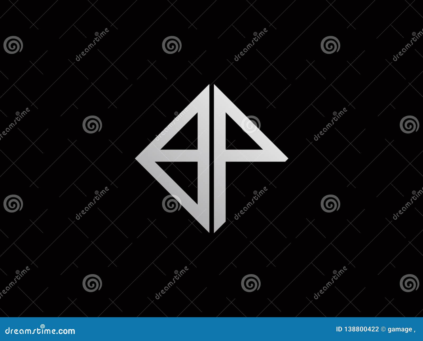 BP Square Shape Silver Color Logo Stock Vector - Illustration of color ...