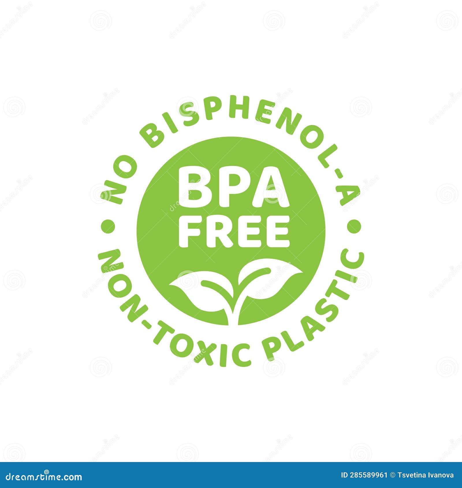 BPA Free Plastic Packaging Vector Sticker Stock Vector - Illustration ...