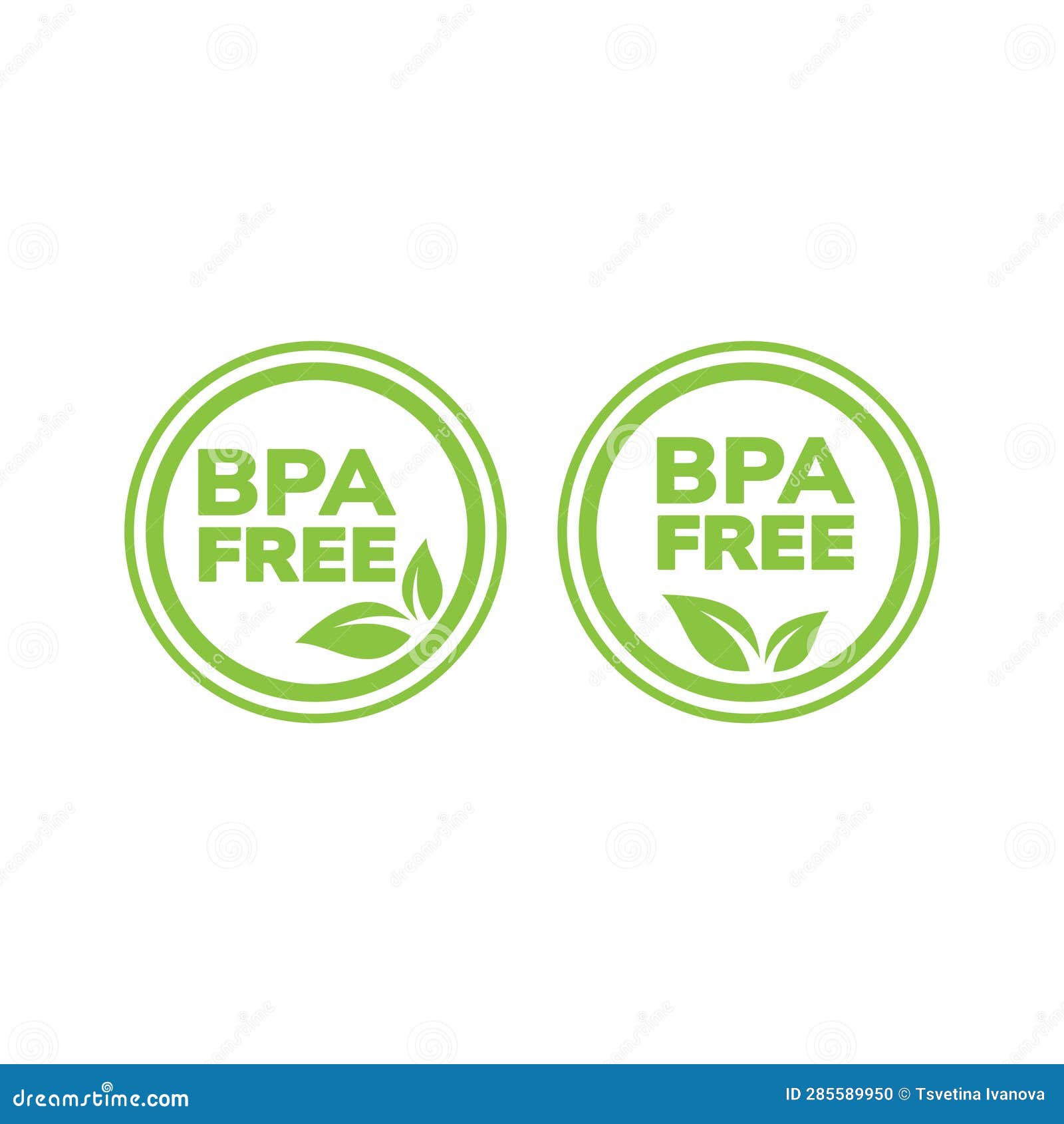 BPA Free Plastic Packaging Vector Sticker Stock Vector - Illustration ...