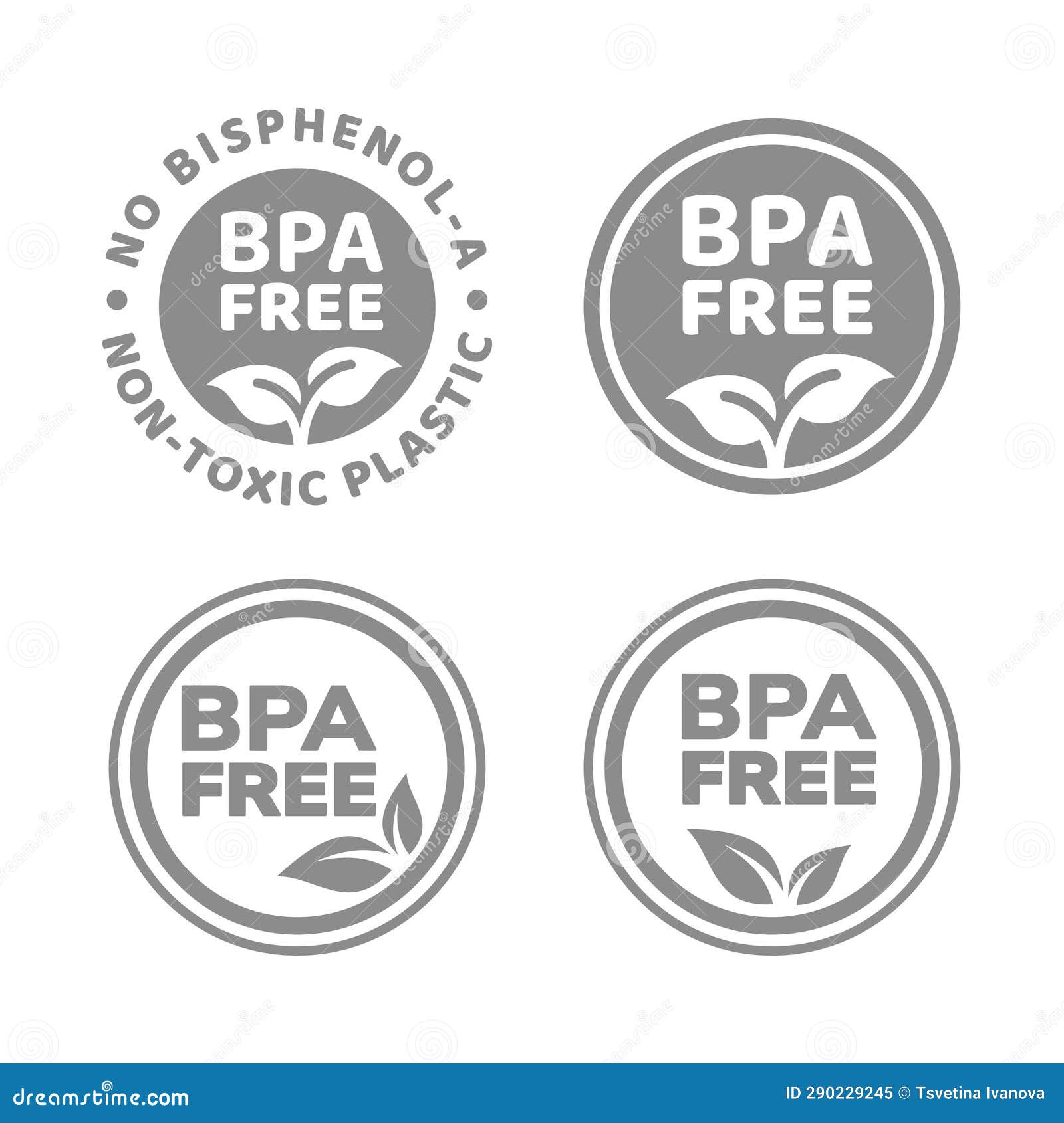 BPA Free Plastic Packaging Vector Sticker Stock Vector - Illustration ...