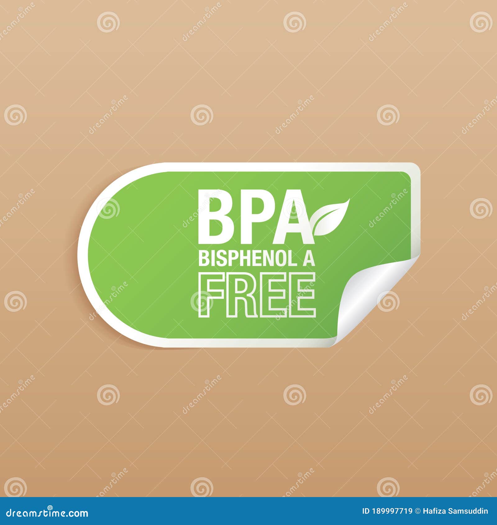 Bpa Free Product Label Design. Vector Illustration Decorative Design ...