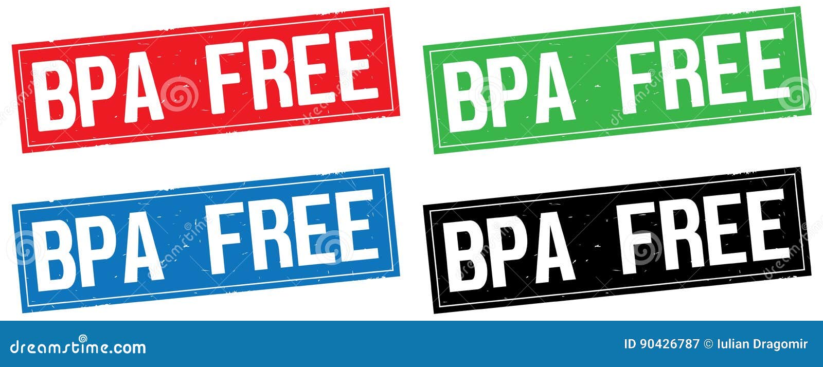 BPA FREE Text, on Rectangle Stamp Sign. Stock Illustration ...