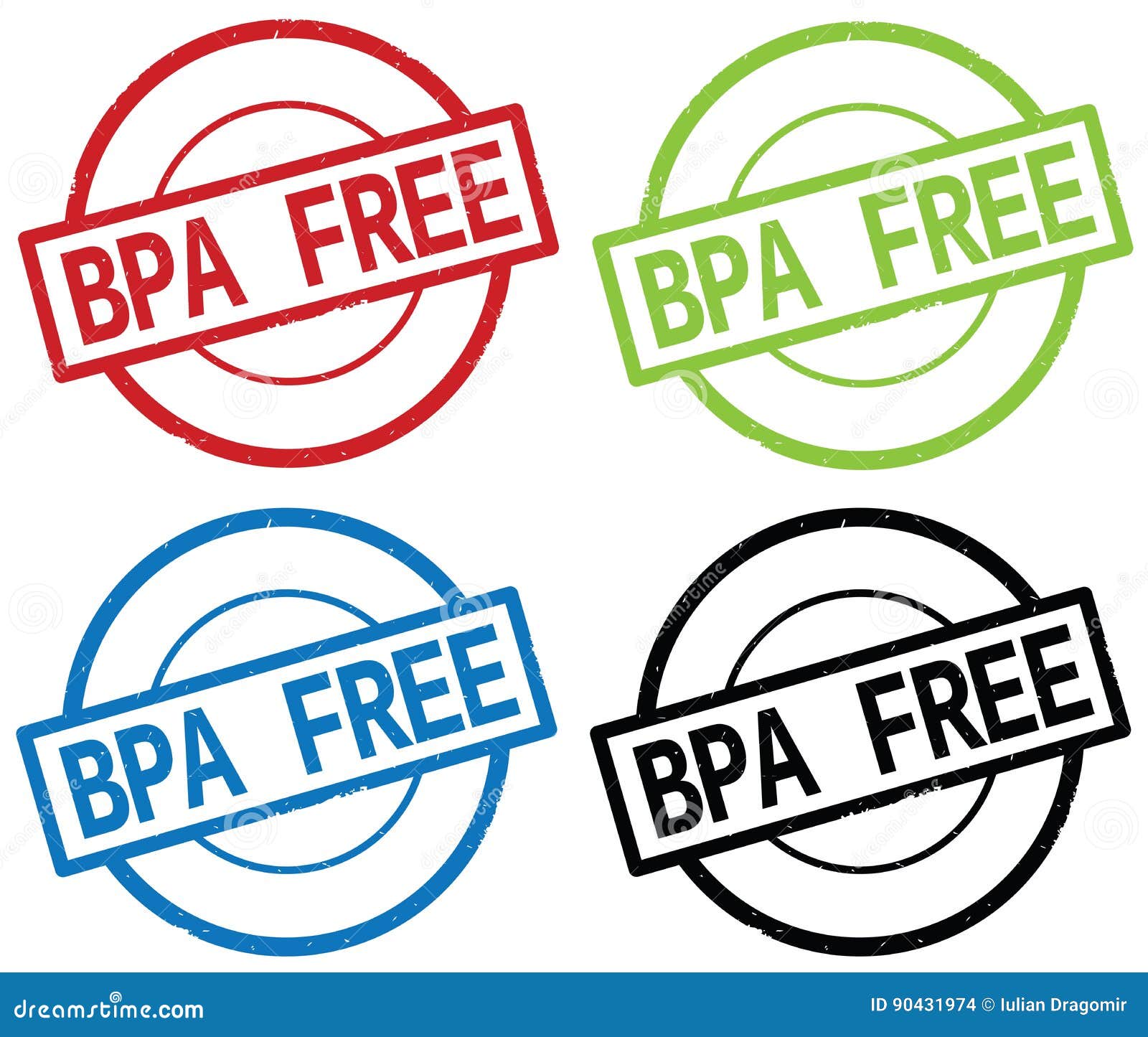 BPA FREE Text, on Round Simple Stamp Sign. Stock Illustration ...