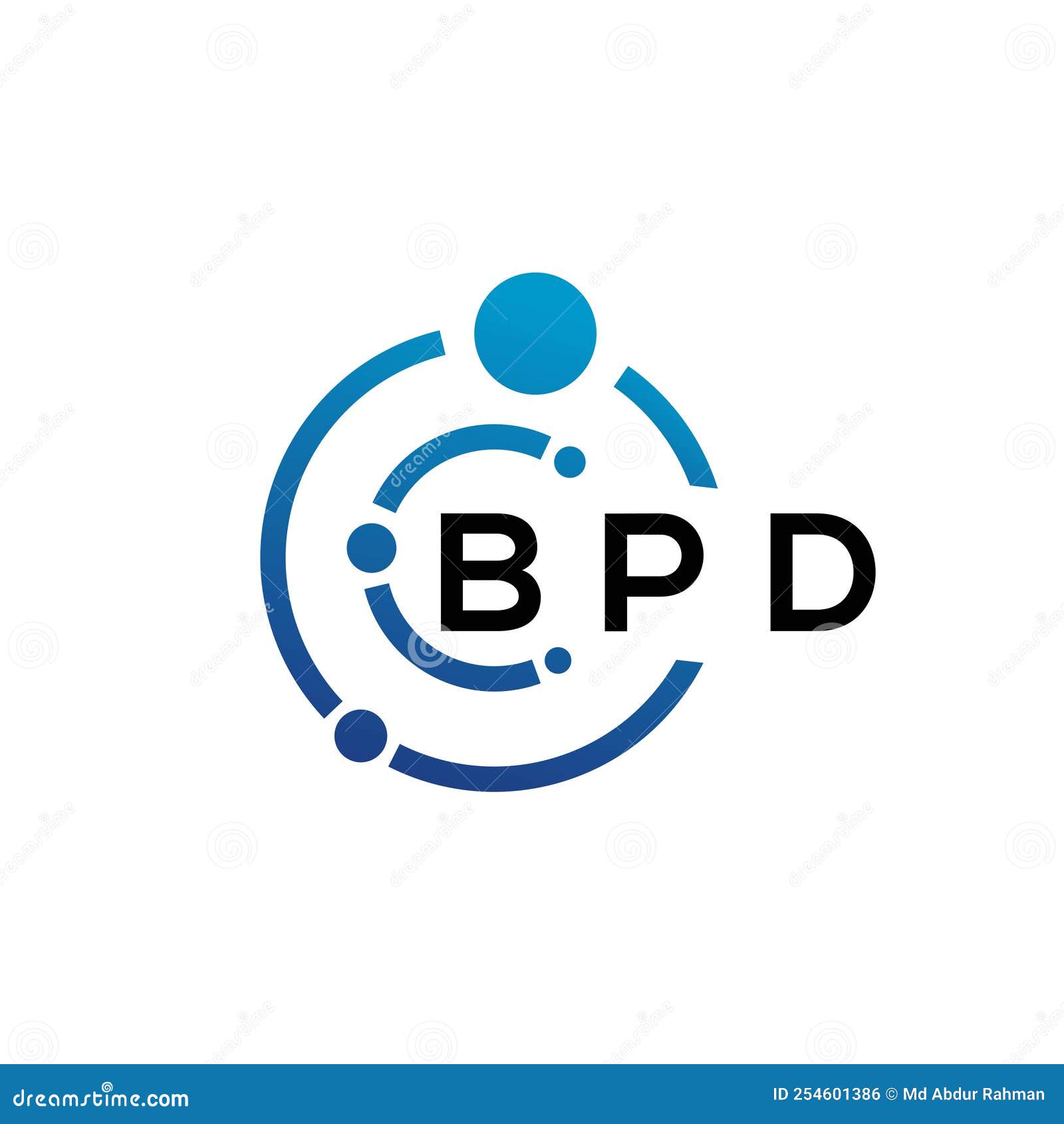 BPD Letter Logo Design on White Background. BPD Creative Initials ...