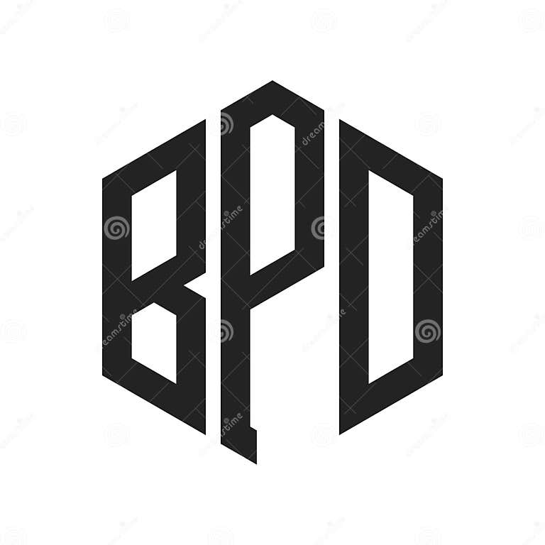 BPD Logo Design. Initial Letter BPD Monogram Logo Using Hexagon Shape ...
