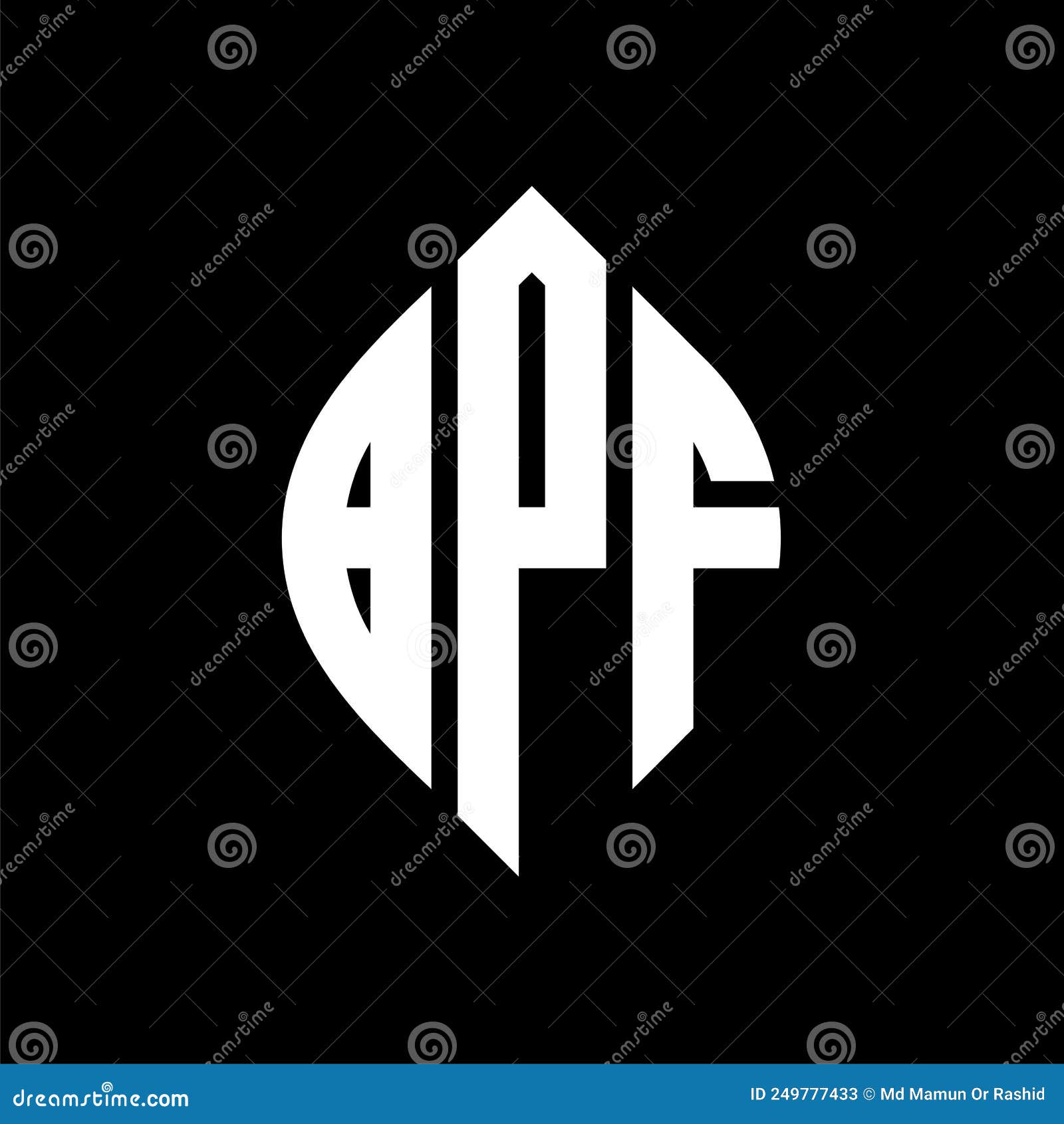 BPF Circle Letter Logo Design with Circle and Ellipse Shape. BPF ...