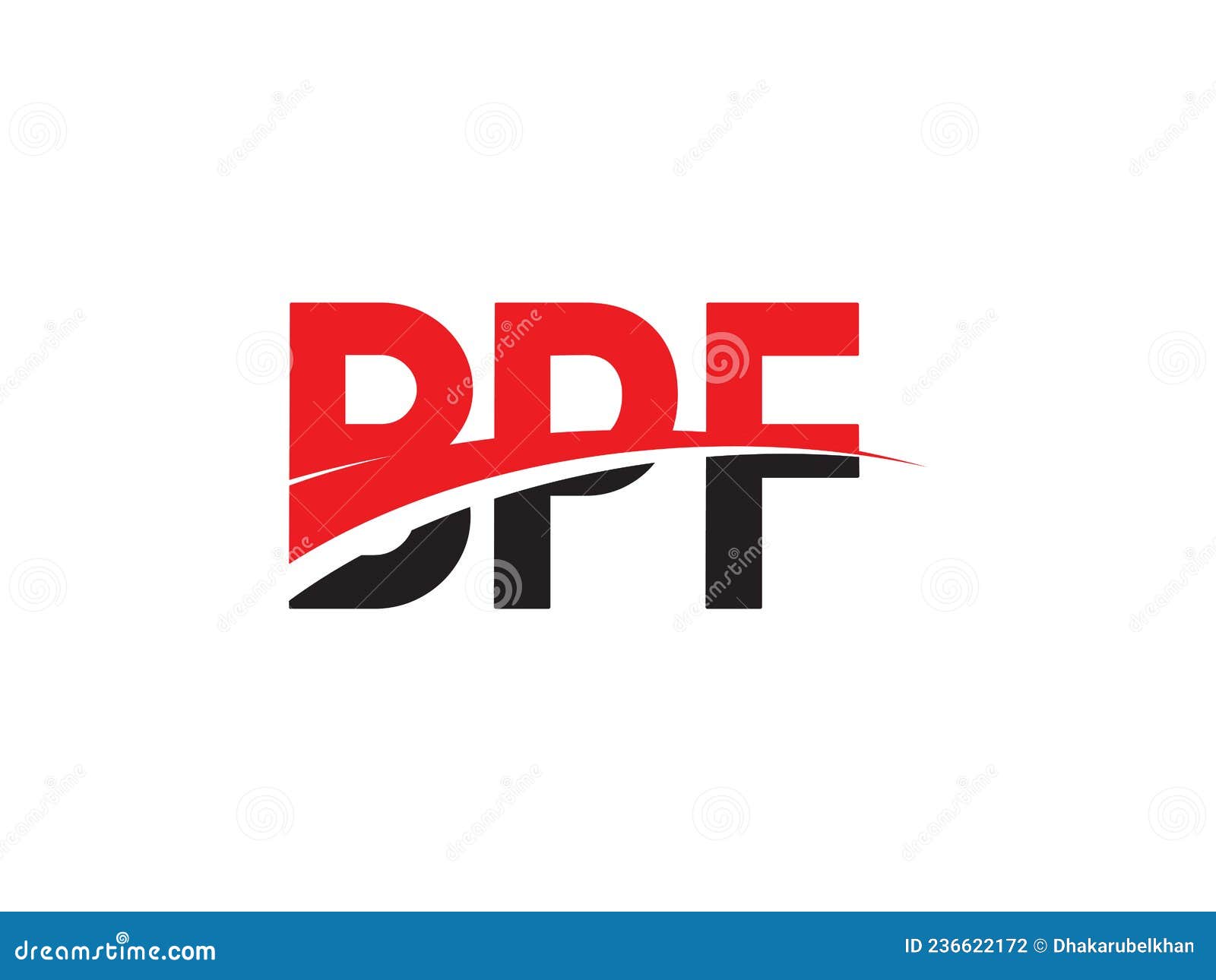 BPF Letter Initial Logo Design Vector Illustration Stock Vector ...