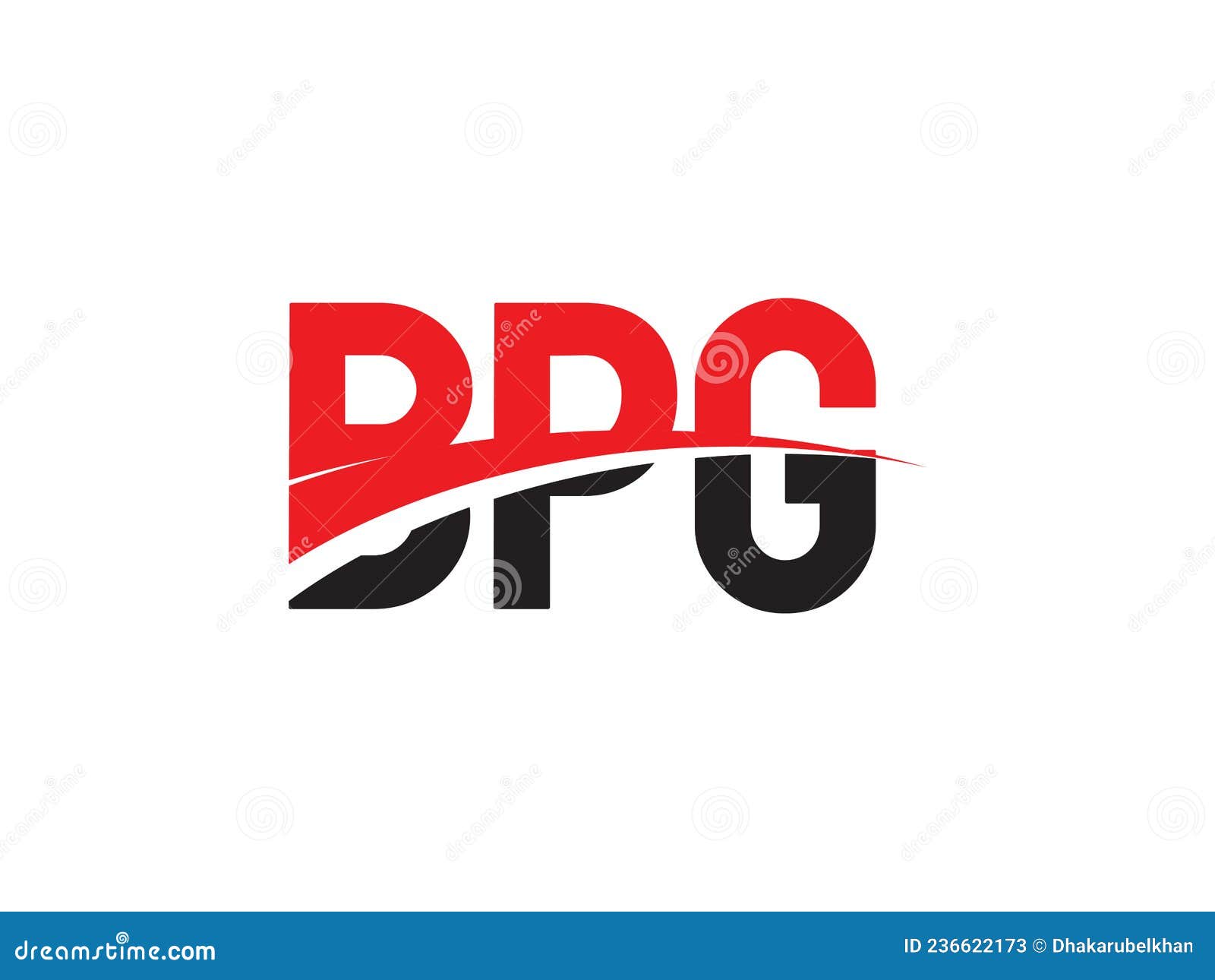 BPG Letter Initial Logo Design Vector Illustration Stock Vector ...