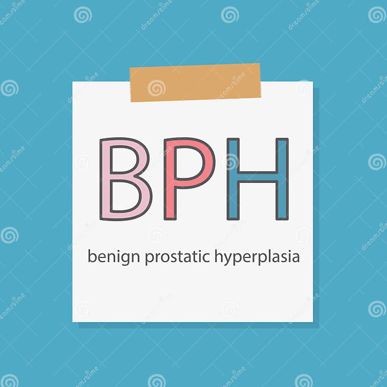 BPH Benign Prostatic Hyperplasia Written in a Notebook Paper Stock ...