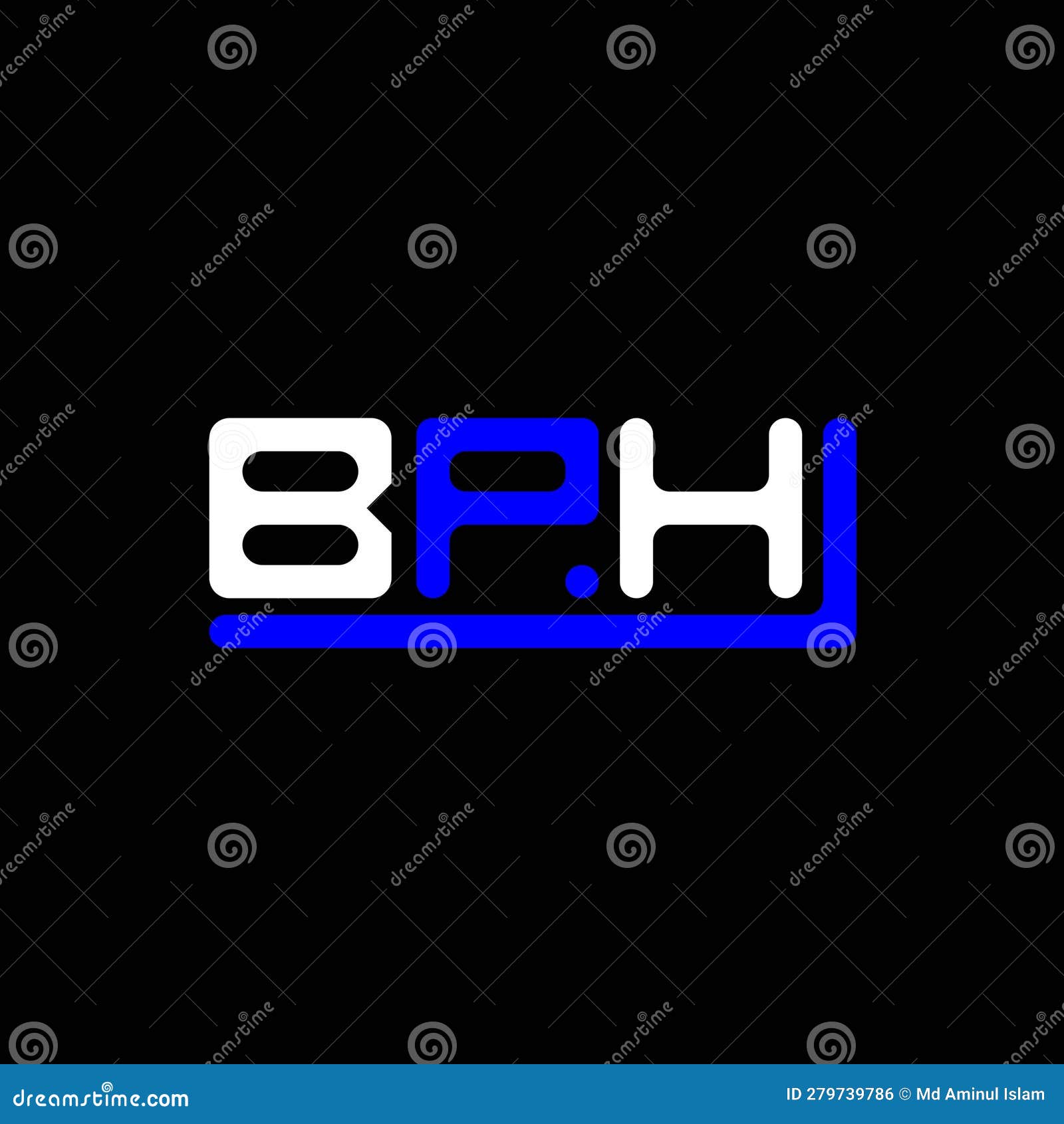 BPH Letter Logo Creative Design with Vector Graphic, BPH Stock Vector ...