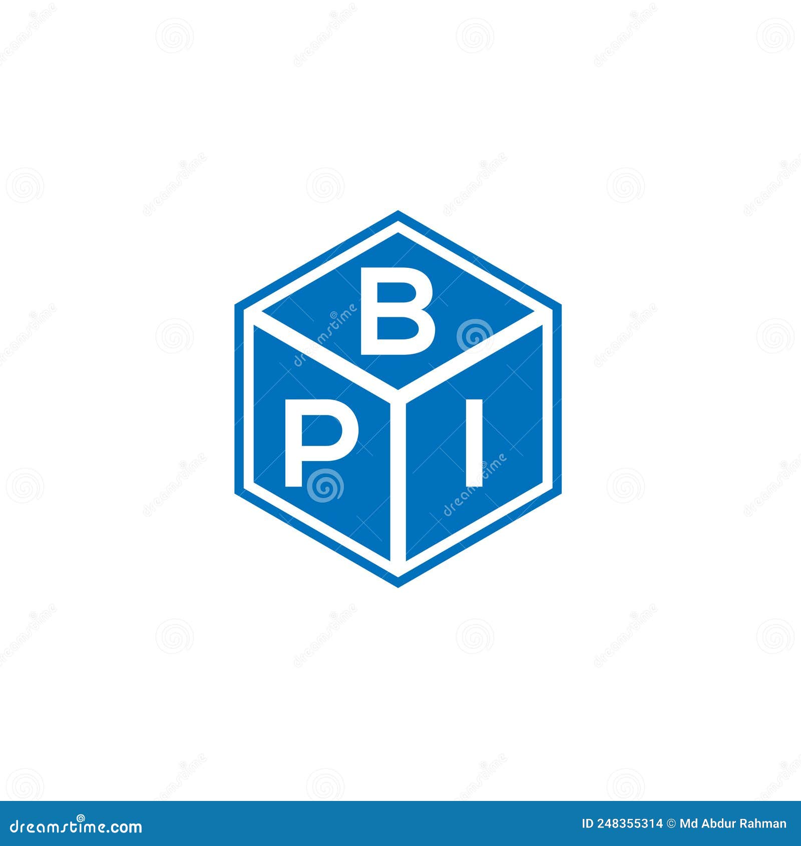 BPI Letter Logo Design on Black Background. BPI Creative Initials ...