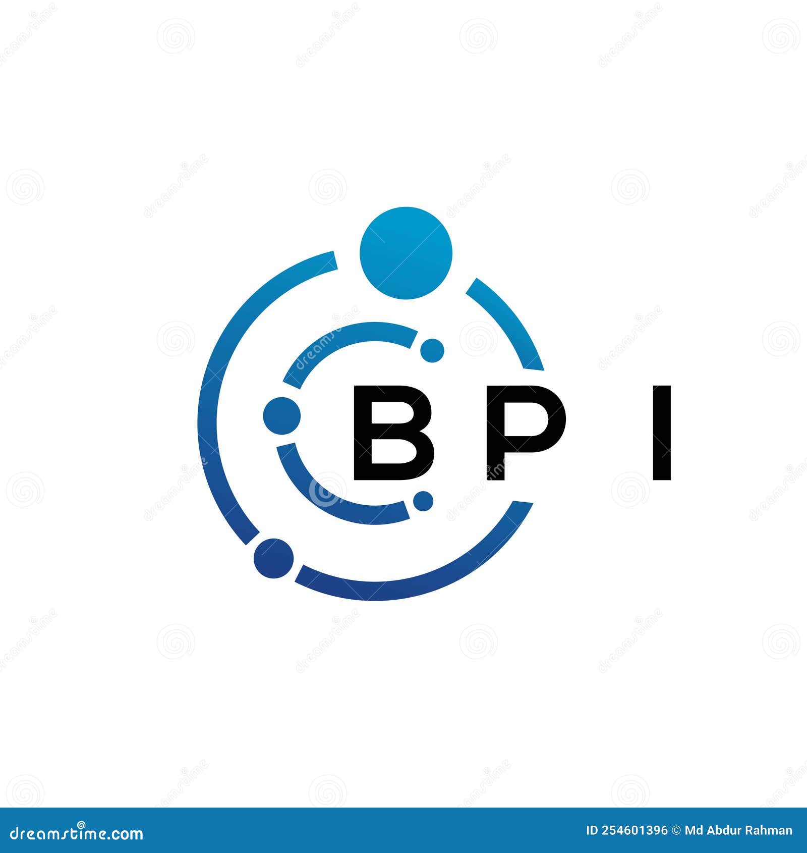 BPI Letter Logo Design on White Background. BPI Creative Initials ...